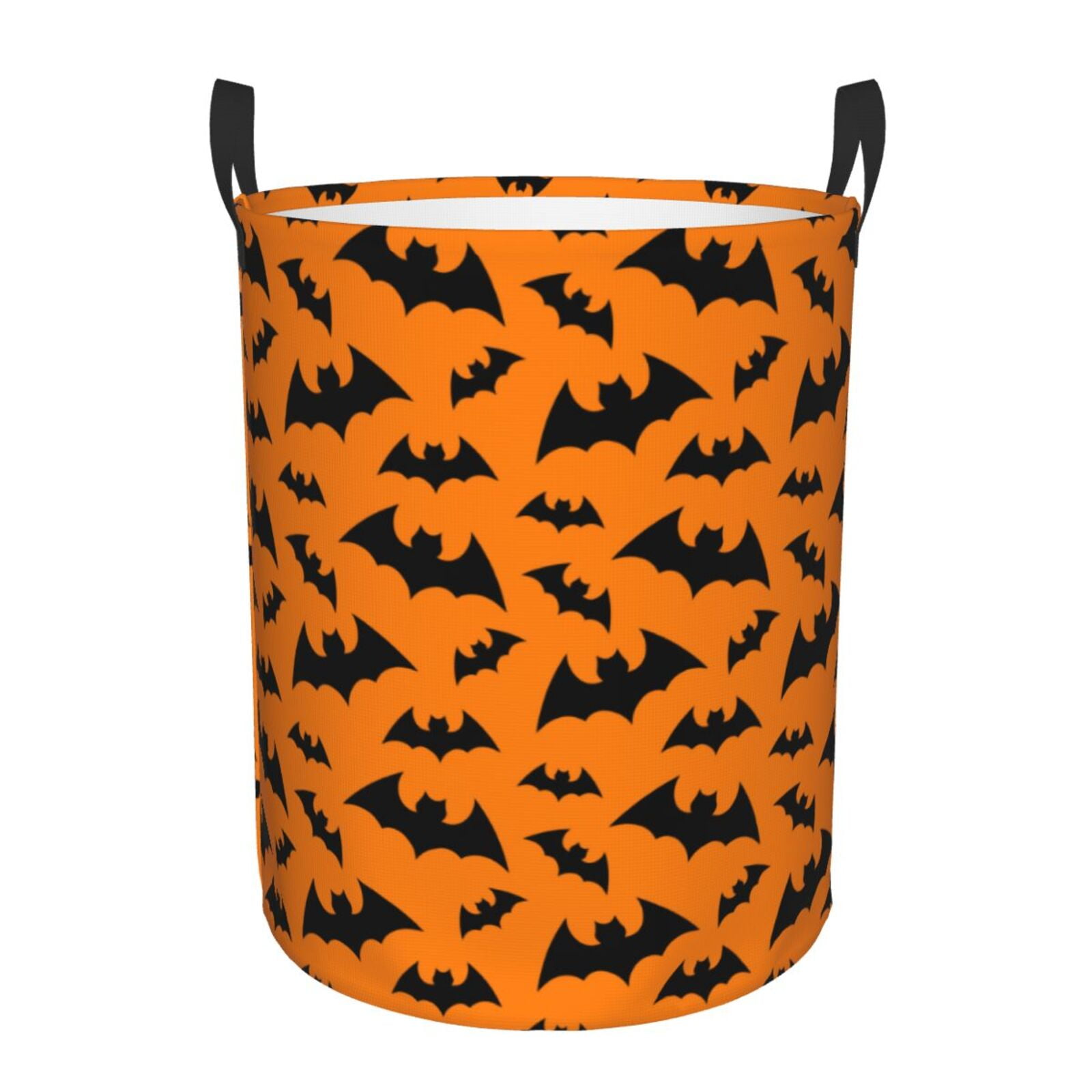 Large Laundry Basket with Handles - cool black bats orange Kids Baby ...