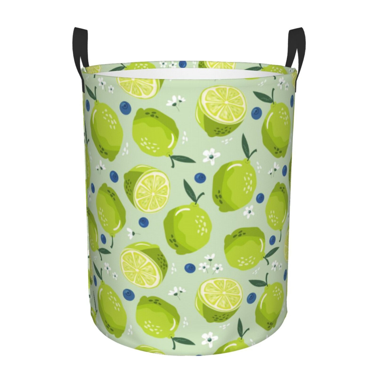 Large Laundry Basket with Handles - green Lemon blueberry Kids Baby ...