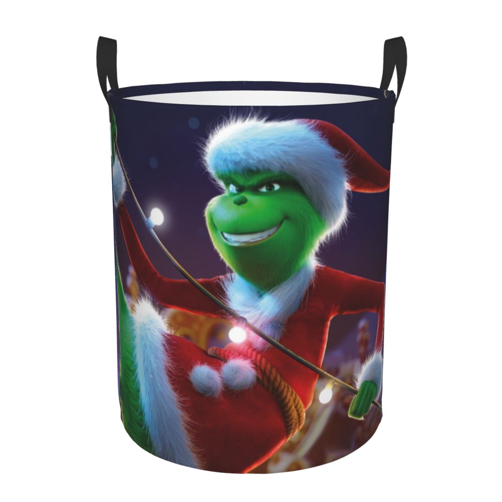 Large Laundry Hamper, Grinch Collapsible Laundry Basket with Handles ...