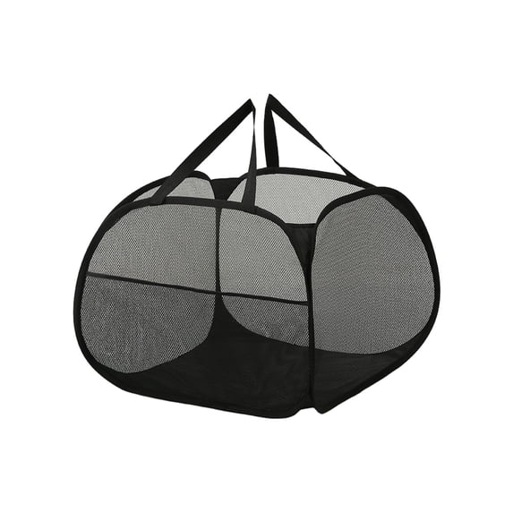 Large Laundry Hamper Mesh, Clothes Hamper with Wide Opening and Side ...