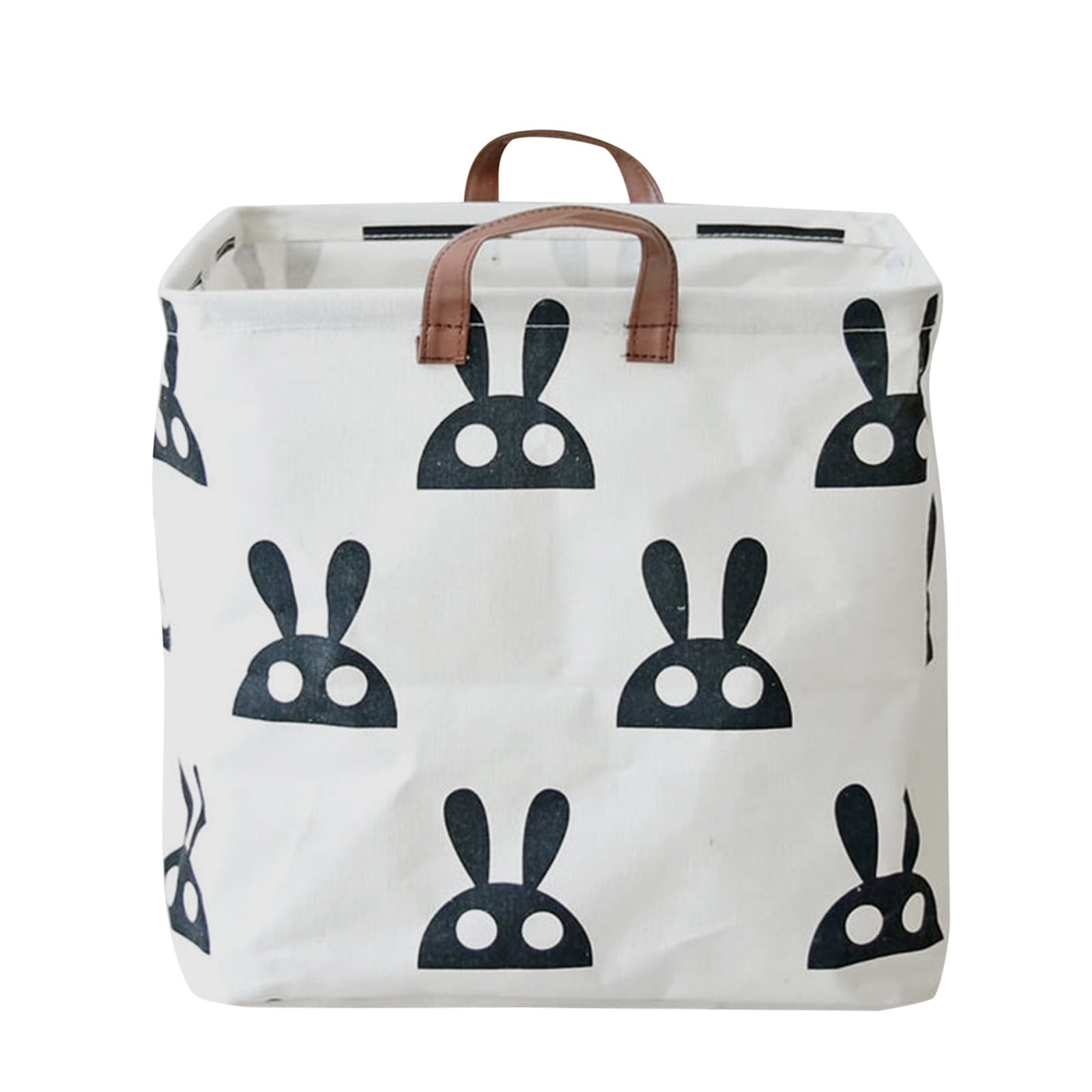 Large Laundry Storage with Long Handle Freestanding Square Bucket for Clothes Towel Home Textile ...