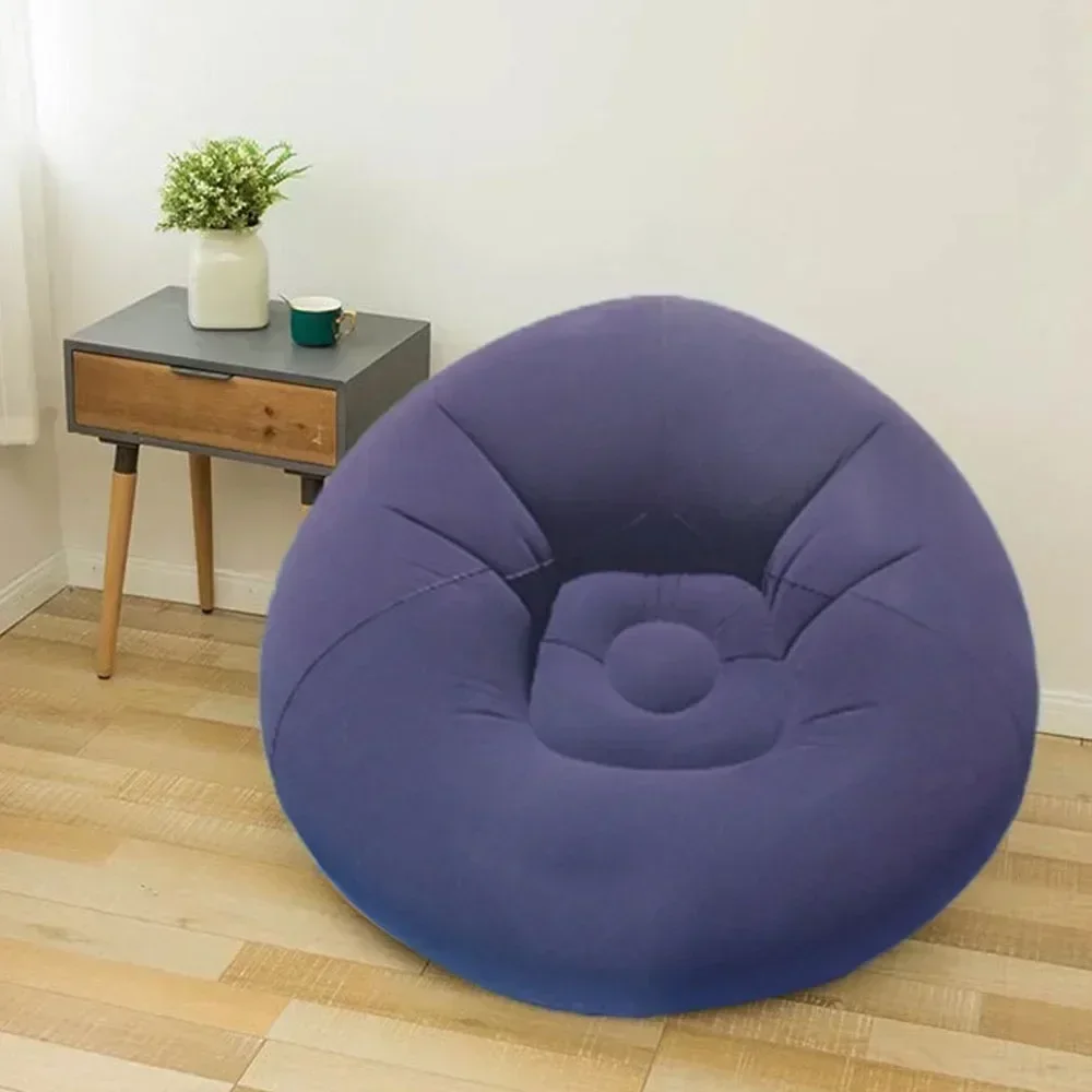 Large Lazy Inflatable Sofa Chairs PVC Lounger Seat Bean Bag Sofas Pouf ...