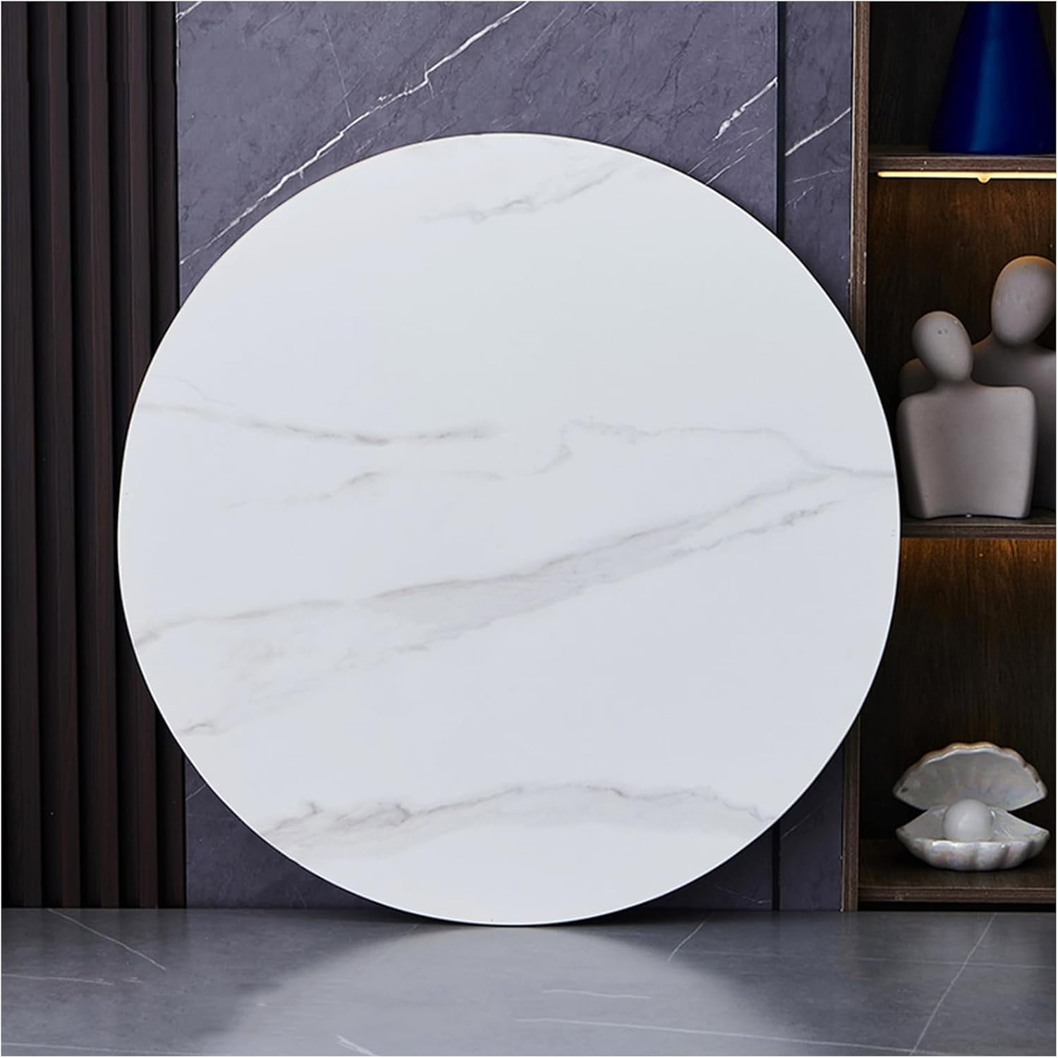 Large Lazy Susan Turntable, 20" - 40" Roating Marble Texture Tabletop ...