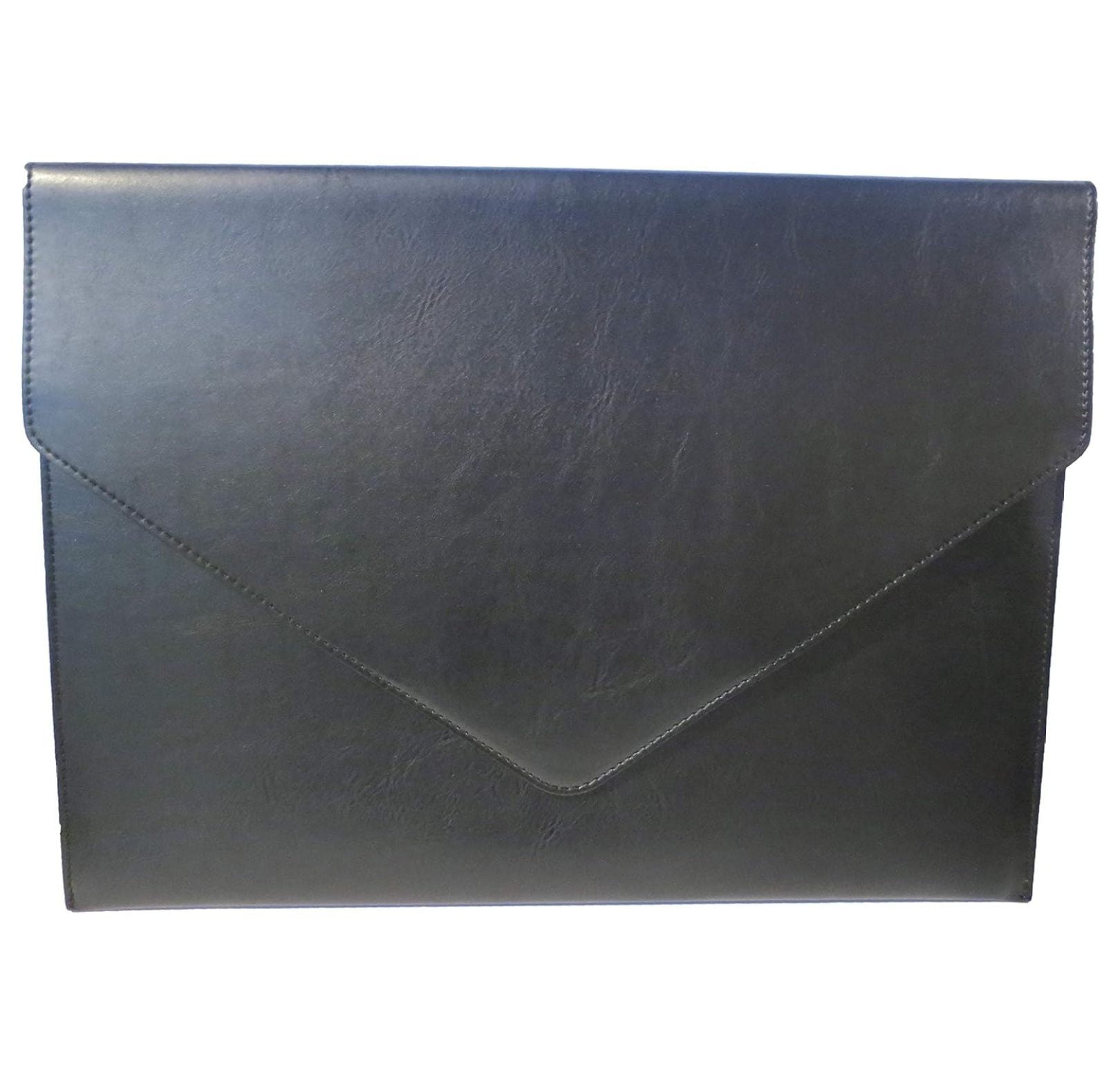 Large Leather Document Envelope, Black with Cognac Interior - Walmart.com