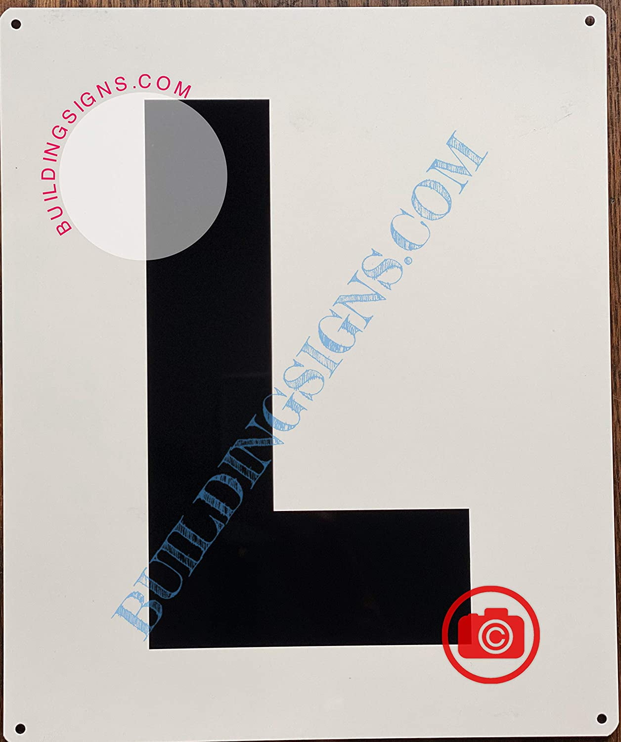 Building Signs Parking Signs Aluminium Letter L Metal Sign, White, Set ...
