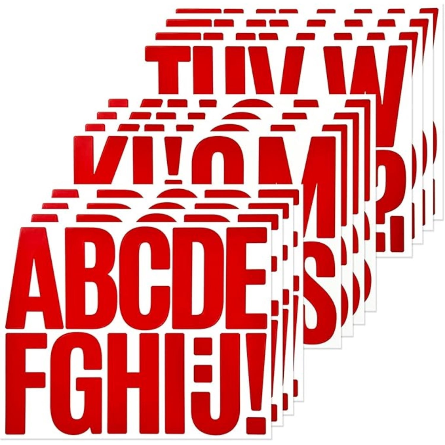 Large Letter Stickers Alphabet Self Adhesive for Decor 12 Sheets 3 Inch ...