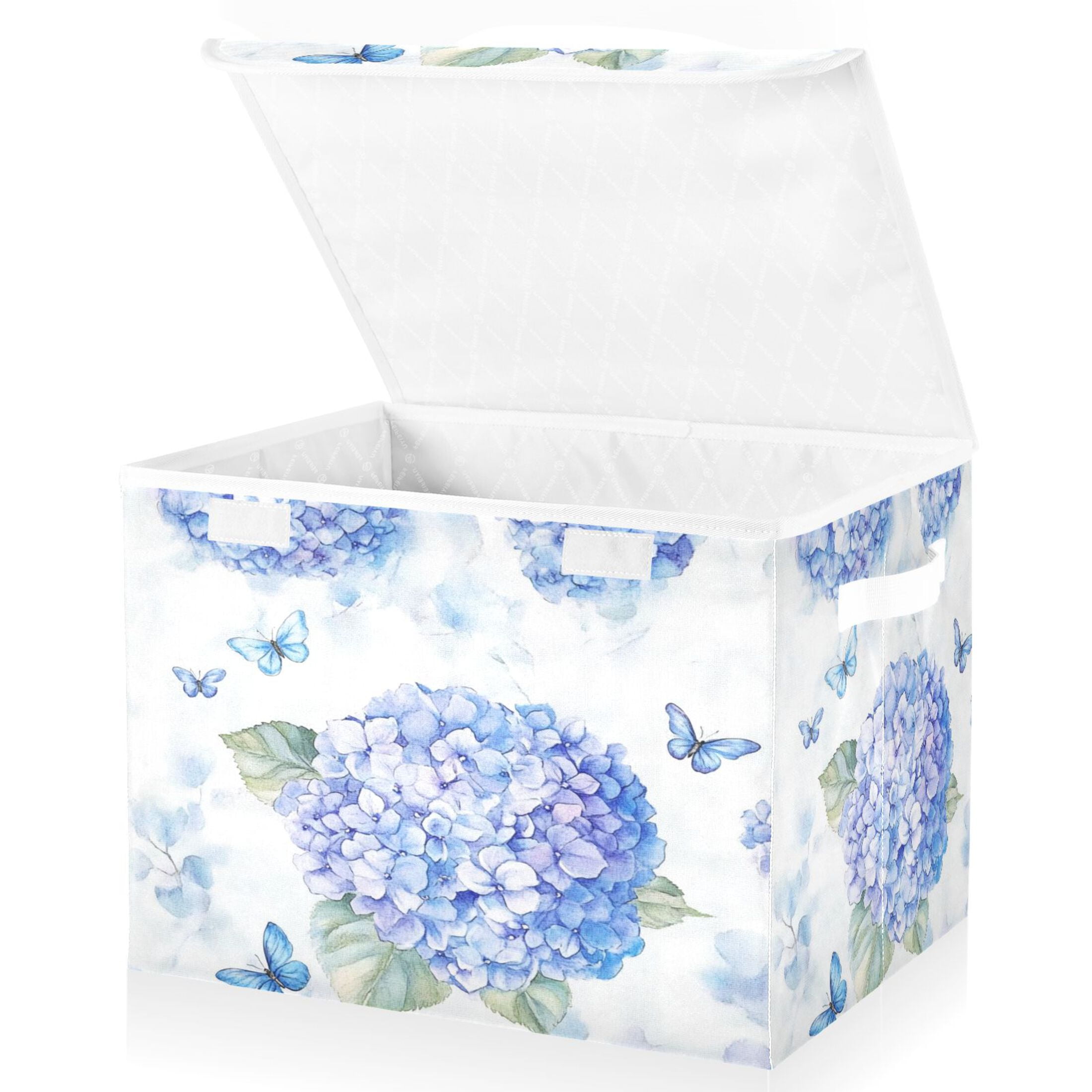 Large Lidded Bin Foldable Storage Baskets Boxes Cubes Lids with 2 ...