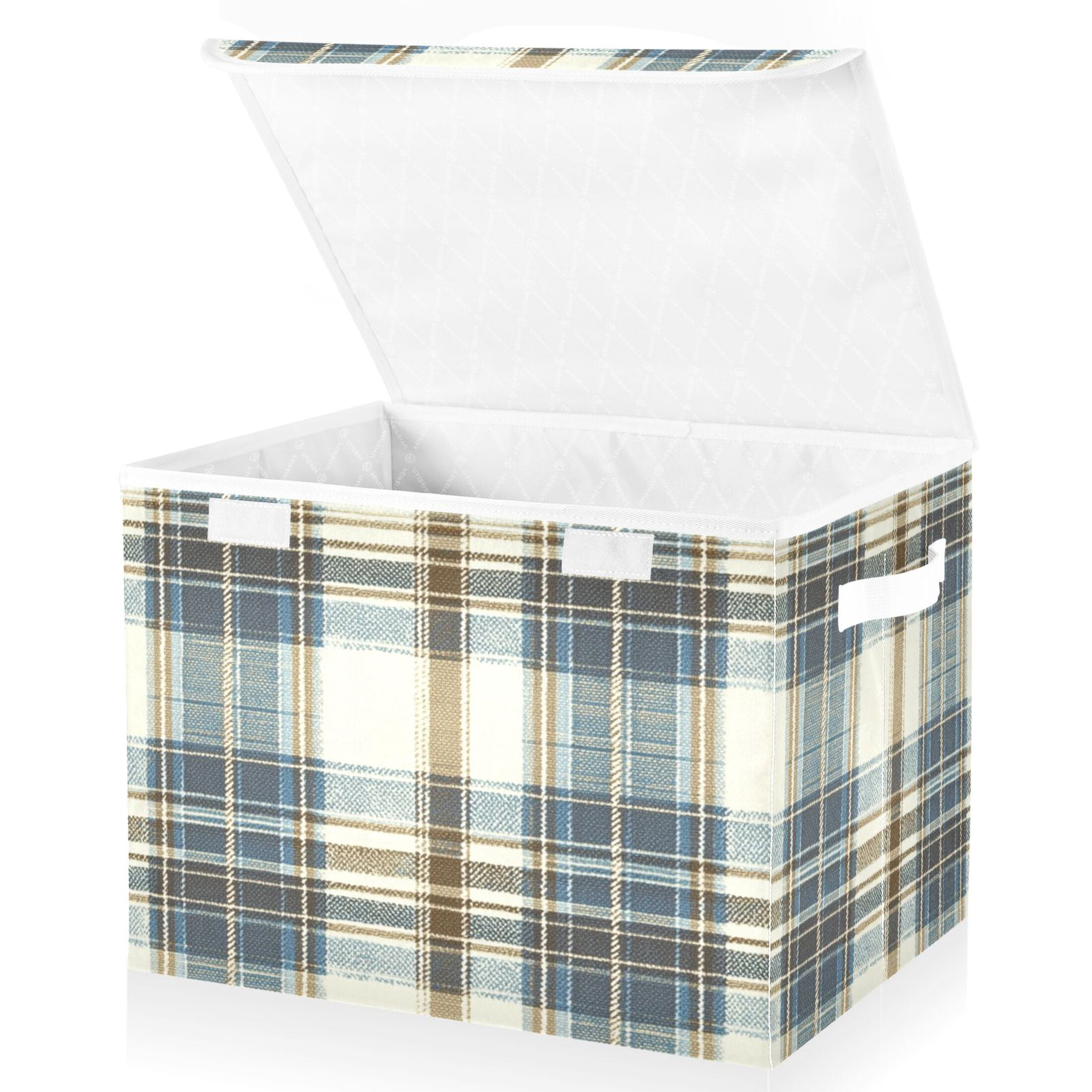 Large Lidded Bin Foldable Storage Baskets Boxes Cubes Lids with 2 ...