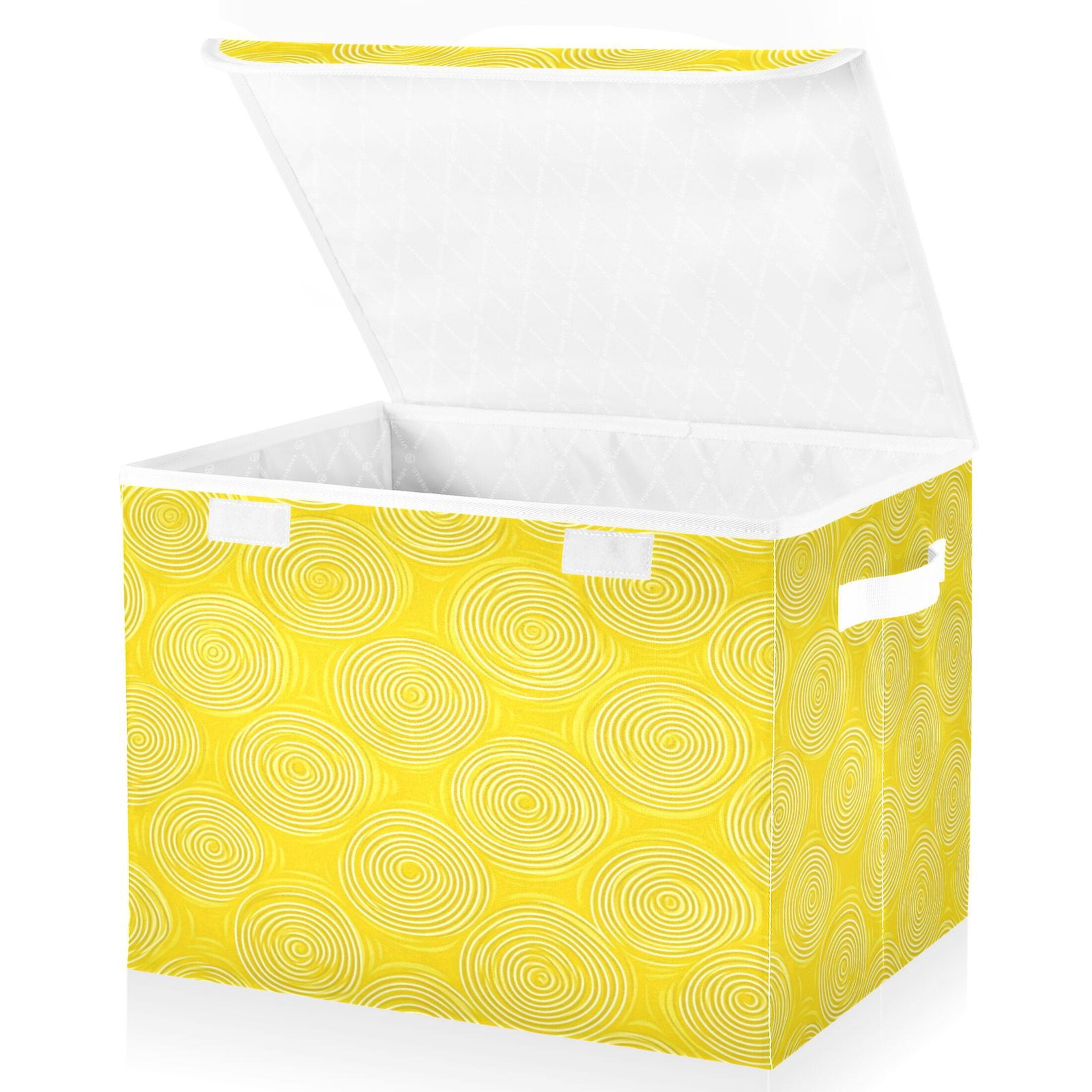 Large Lidded Bin Foldable Storage Baskets Boxes Cubes Lids with 2 ...
