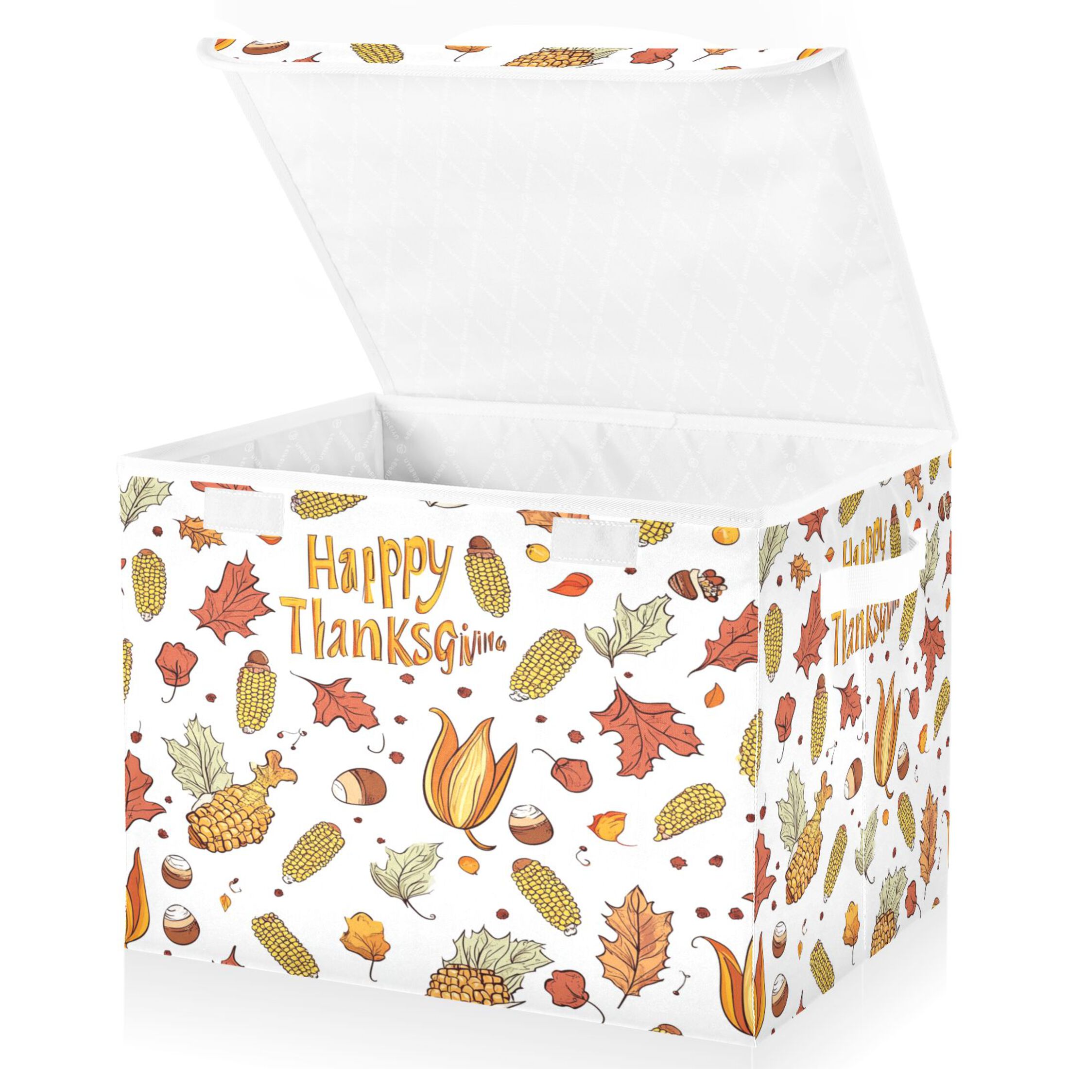 Large Lidded Bin Foldable Storage Baskets Boxes Cubes Lids with 2 ...