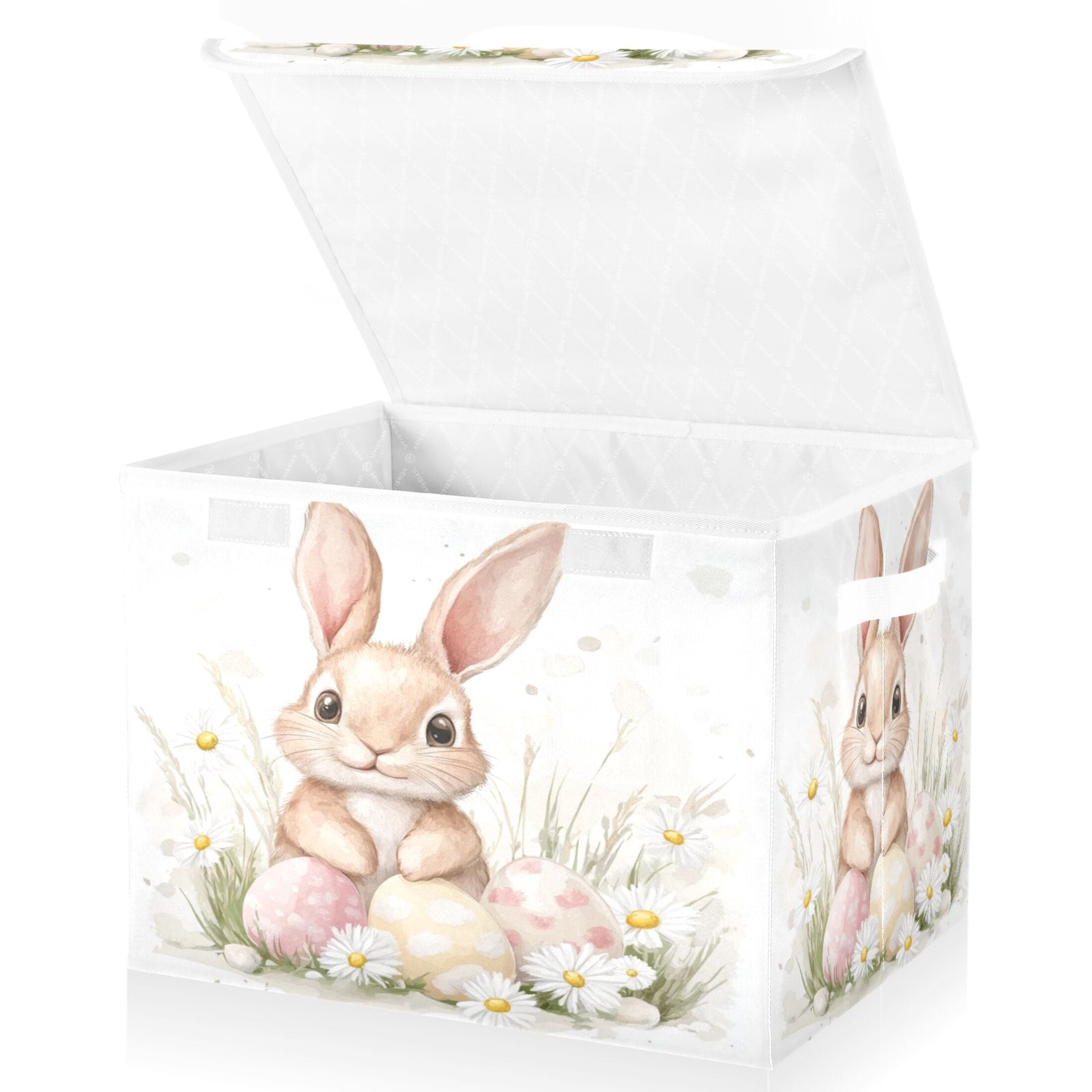 Large Lidded Bin Foldable Storage Baskets Boxes Cubes Lids with 2 ...
