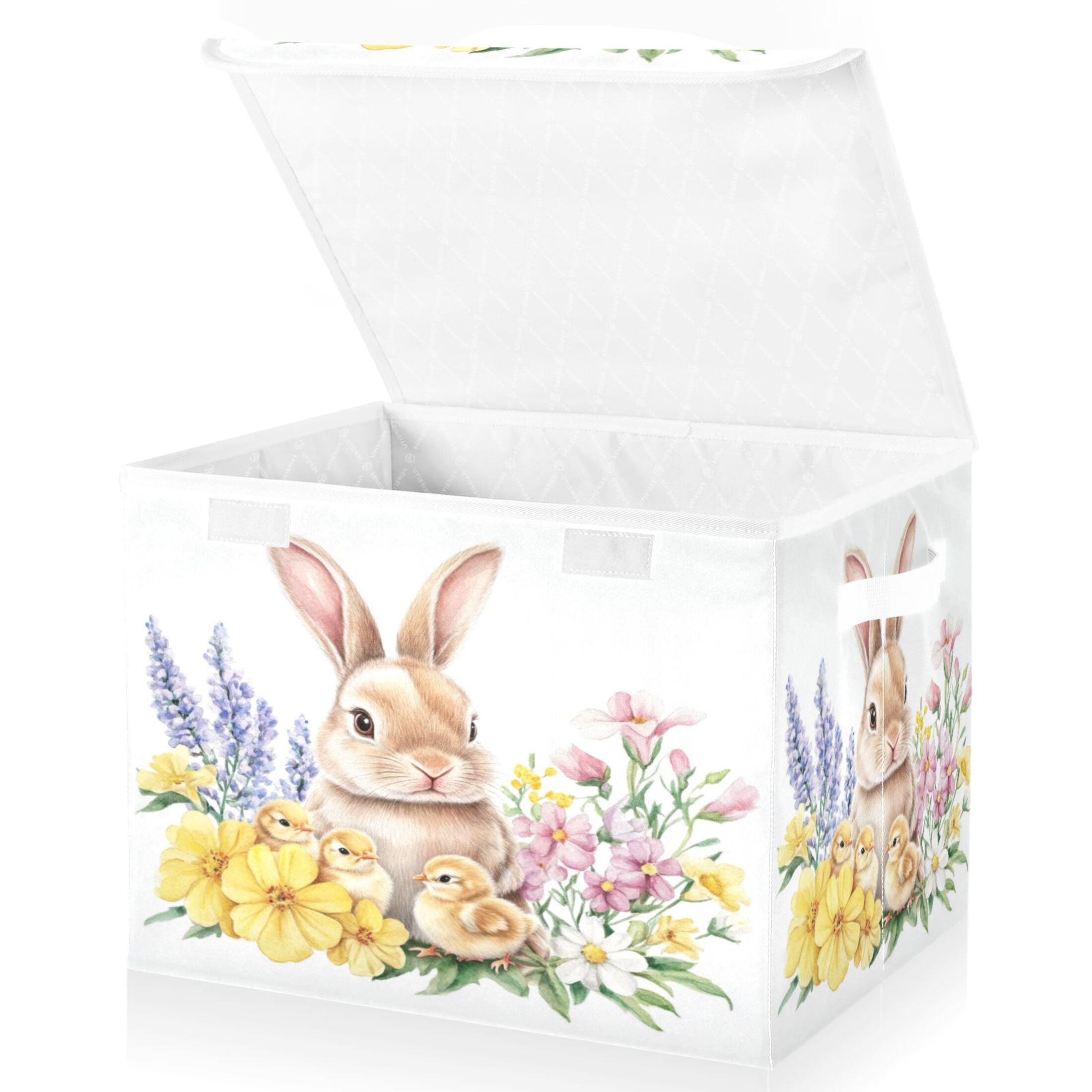Large Lidded Bin Foldable Storage Baskets Boxes Cubes Lids with 2 ...