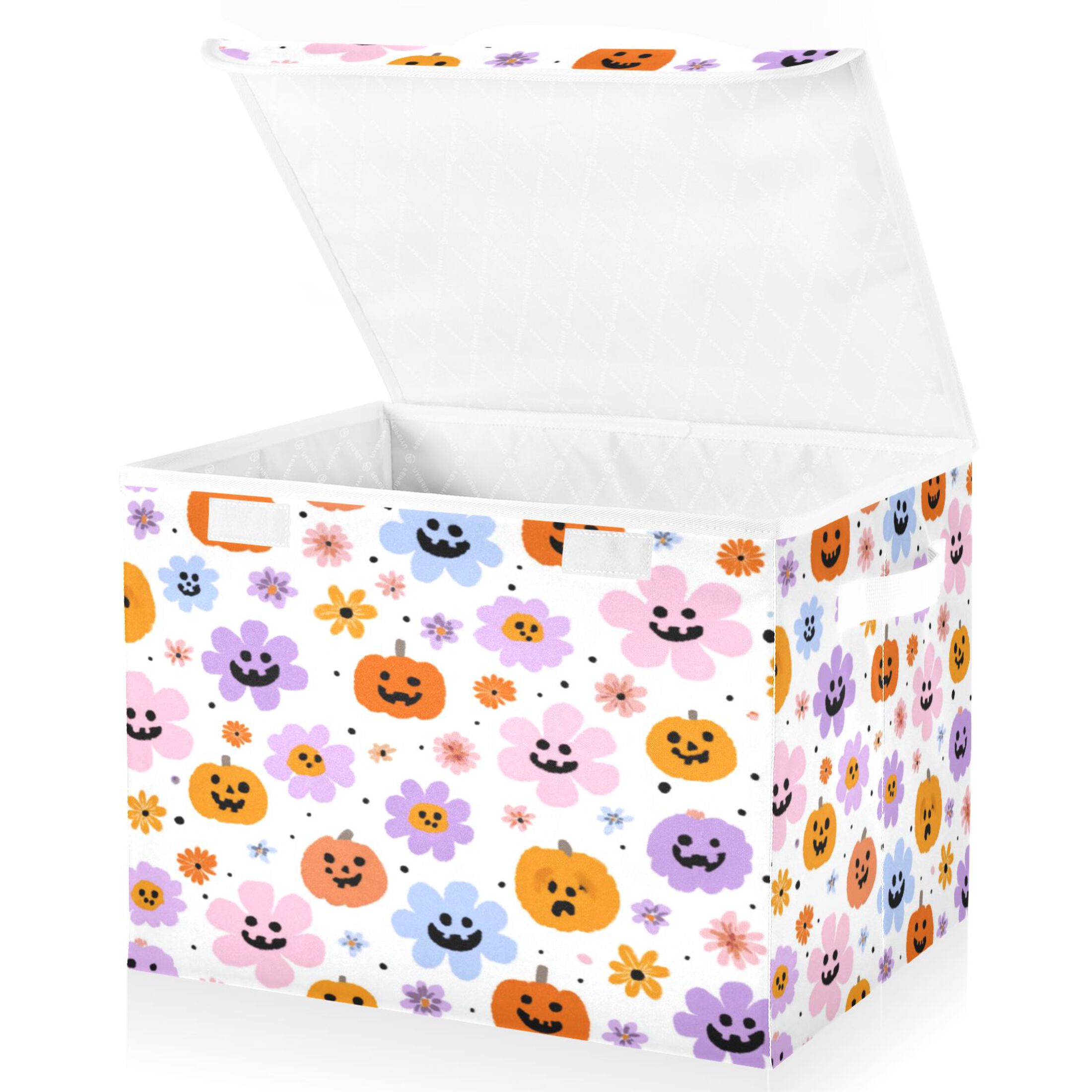 Large Lidded Bin Foldable Storage Baskets Boxes Cubes Lids with 2 ...