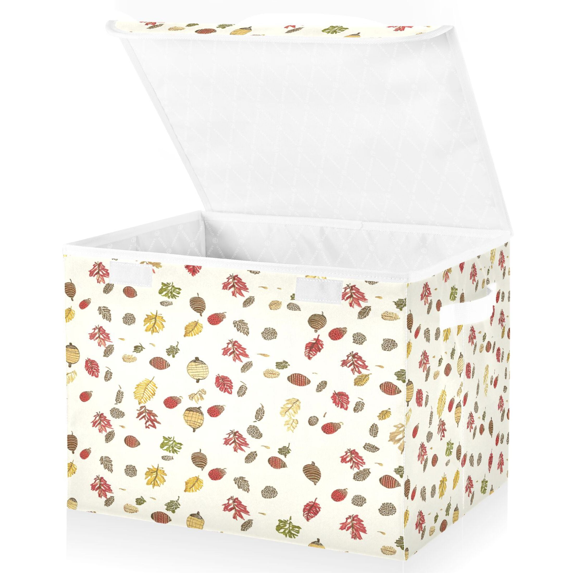 Large Lidded Bin Foldable Storage Baskets Boxes Cubes Lids with 2 ...