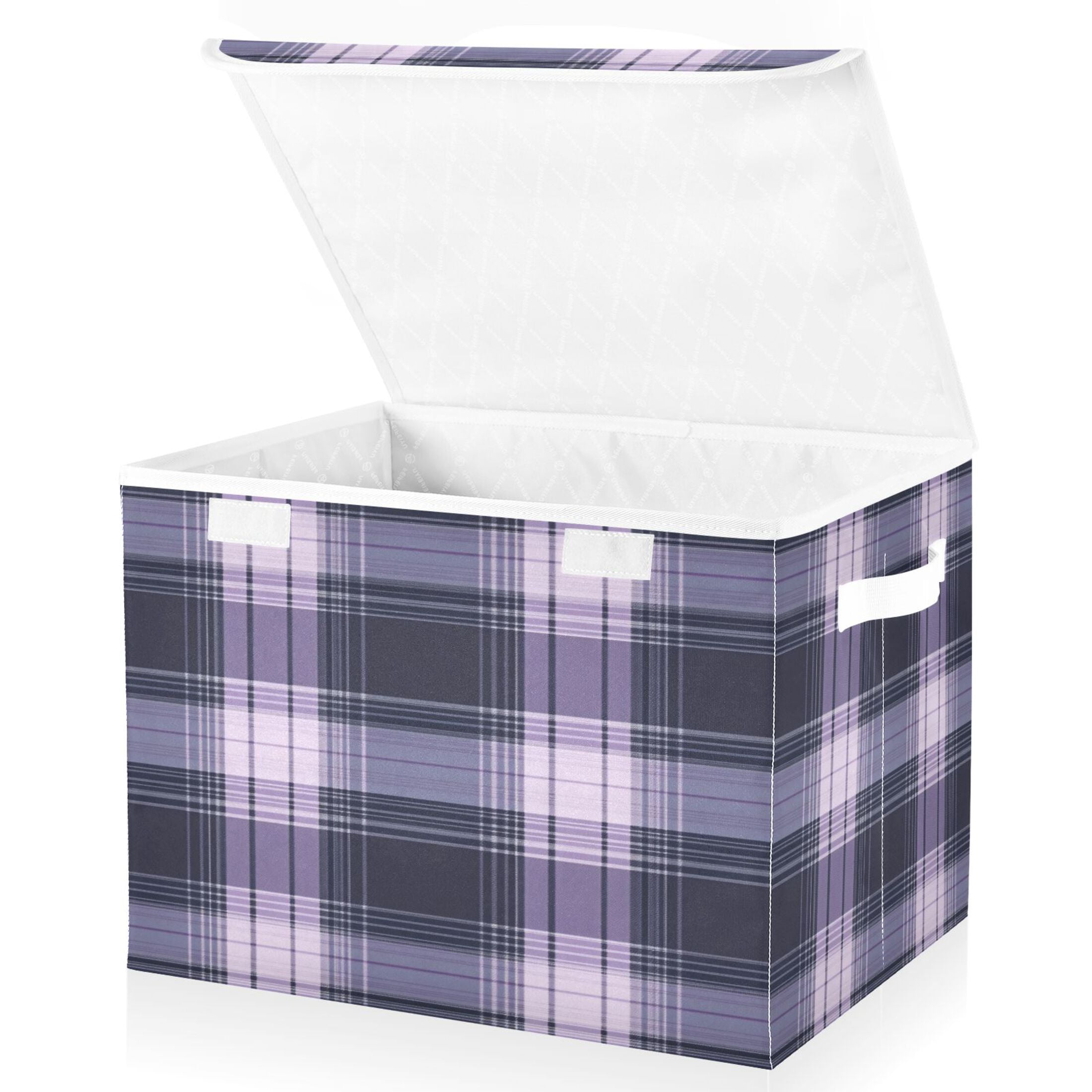 Large Lidded Bin Foldable Storage Baskets Boxes Cubes Lids with 2 ...