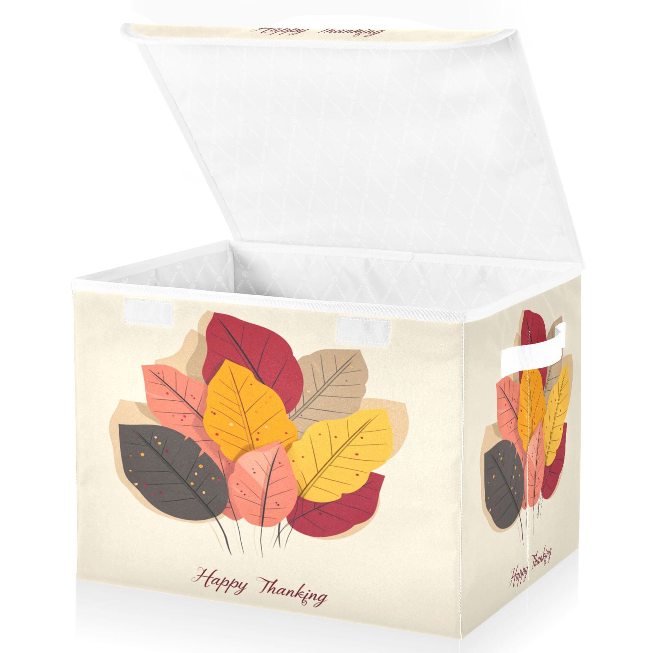 Large Lidded Bin Foldable Storage Baskets Boxes Cubes Lids with 2 ...