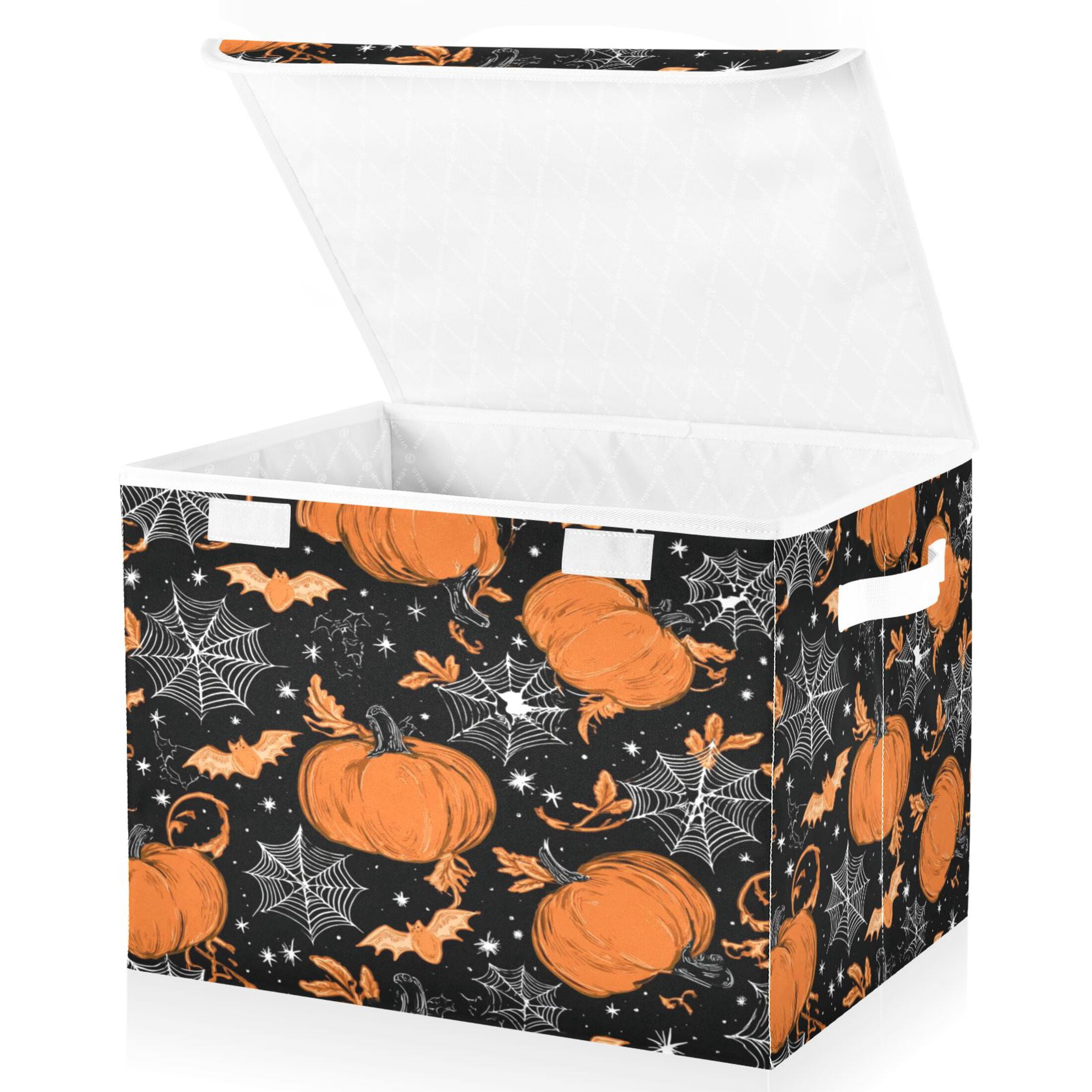 Large Lidded Bin Foldable Storage Baskets Boxes Cubes Lids with 2 ...