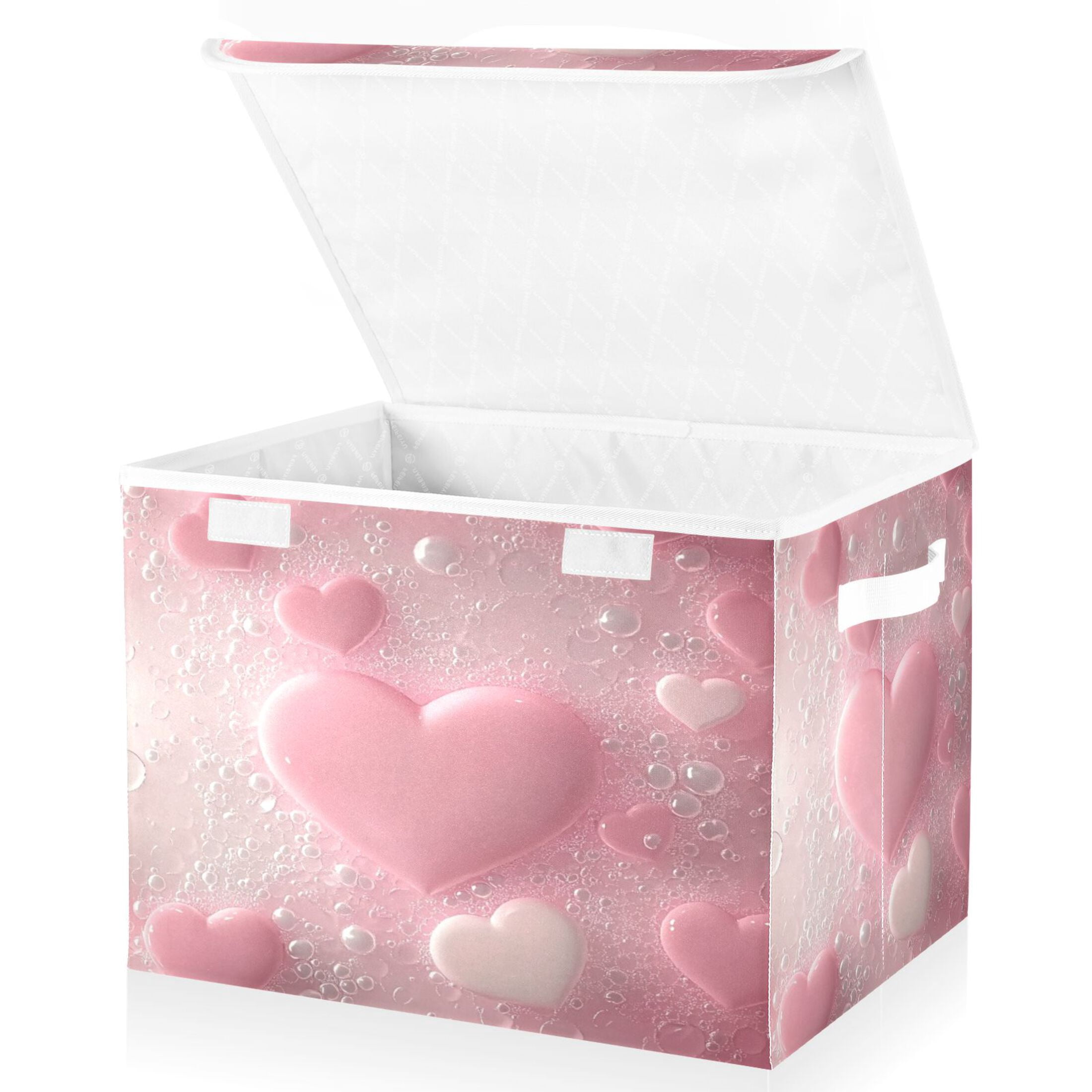 Large Lidded Bin Foldable Storage Baskets Boxes Cubes Lids with 2 ...
