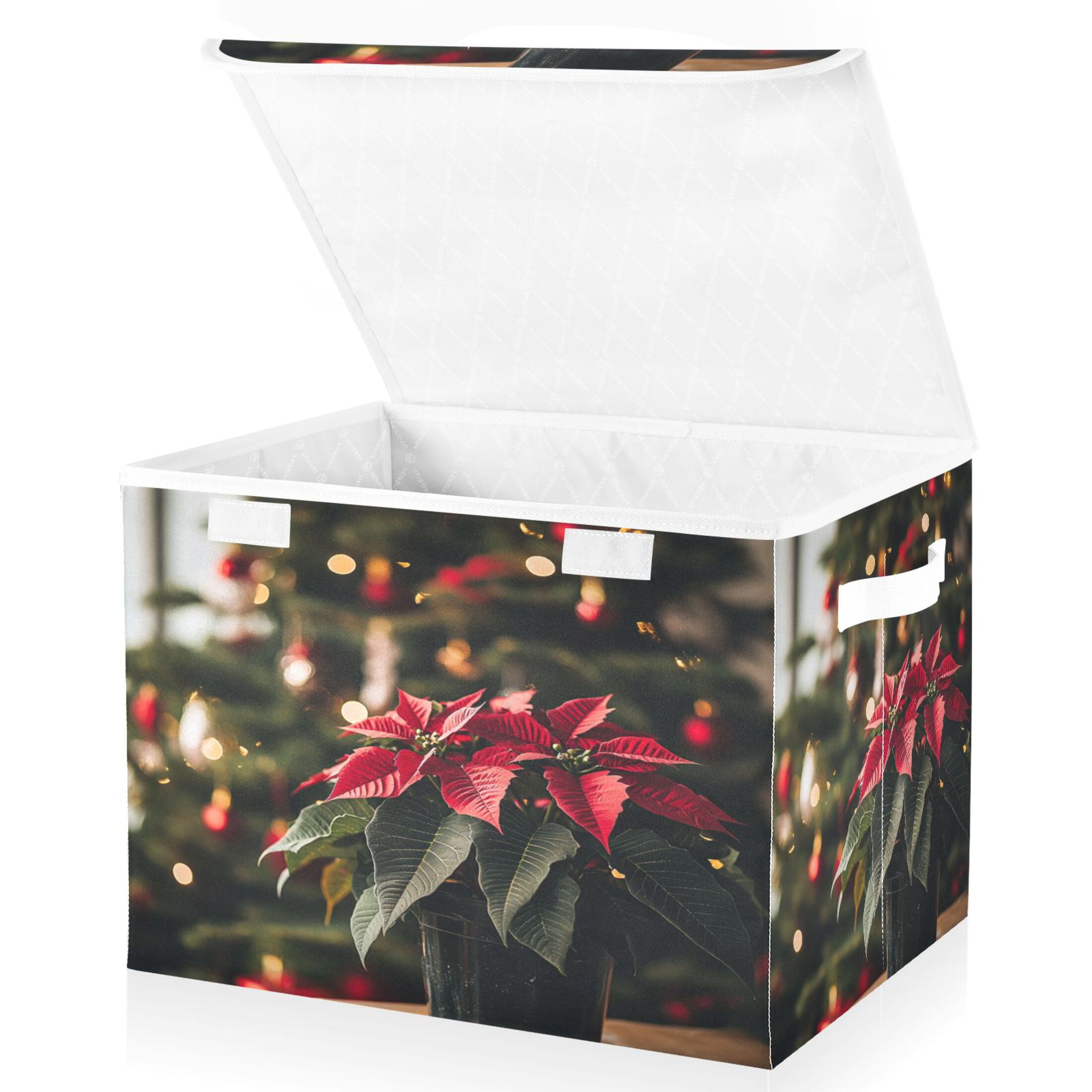 Large Lidded Bin Foldable Storage Baskets Boxes Cubes Lids with 2 ...
