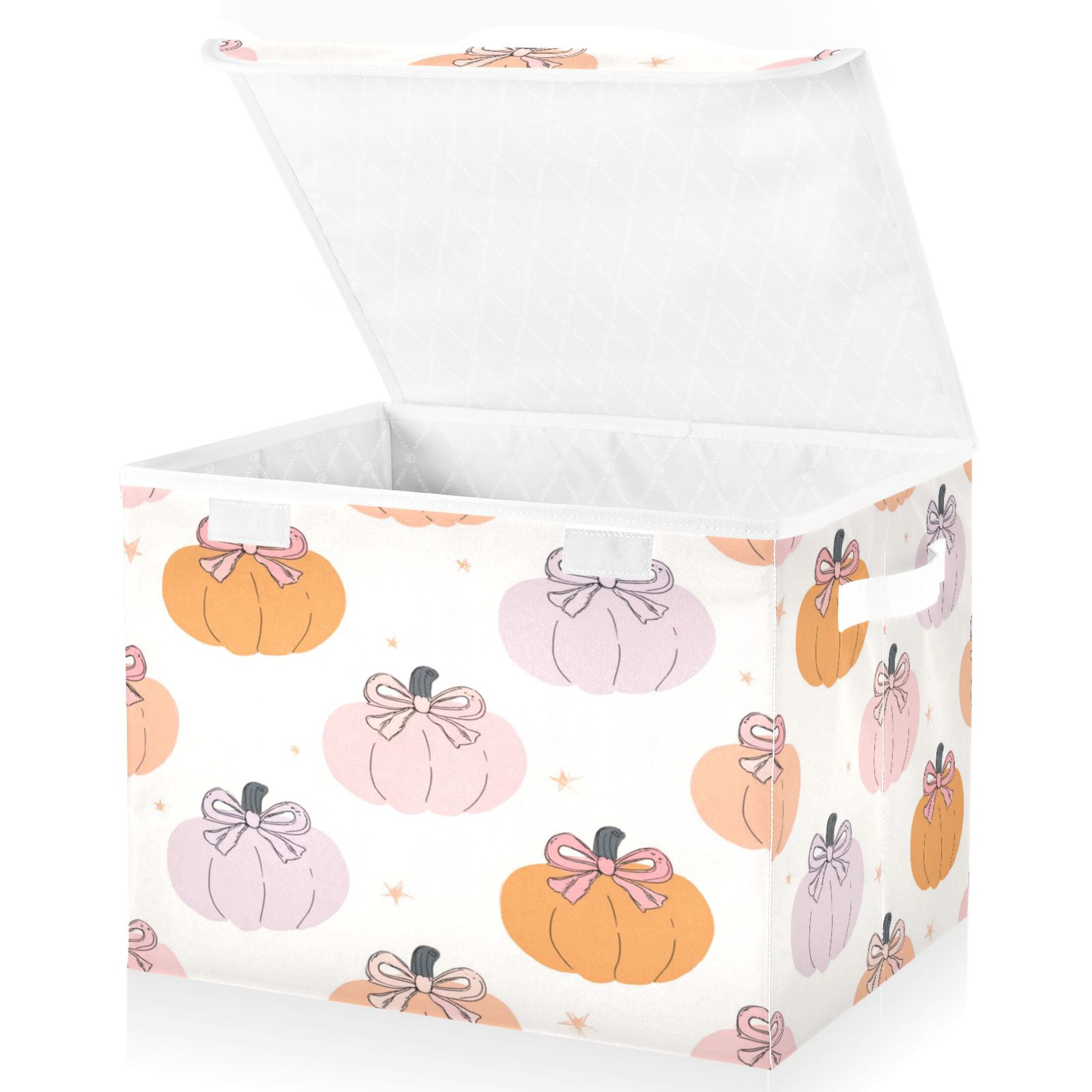 Large Lidded Bin Foldable Storage Baskets Boxes Cubes Lids with 2 ...