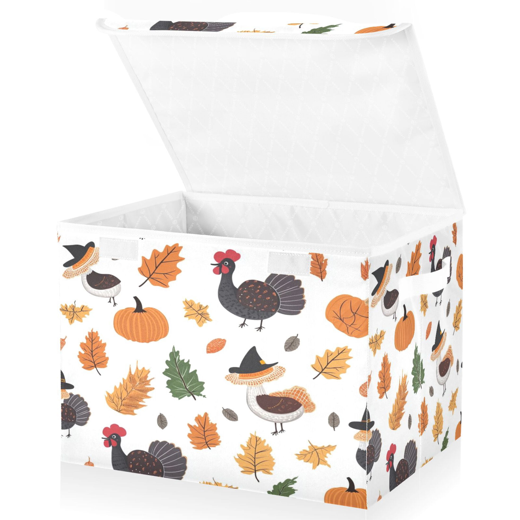 Large Lidded Bin Foldable Storage Baskets Boxes Cubes Lids with 2 ...