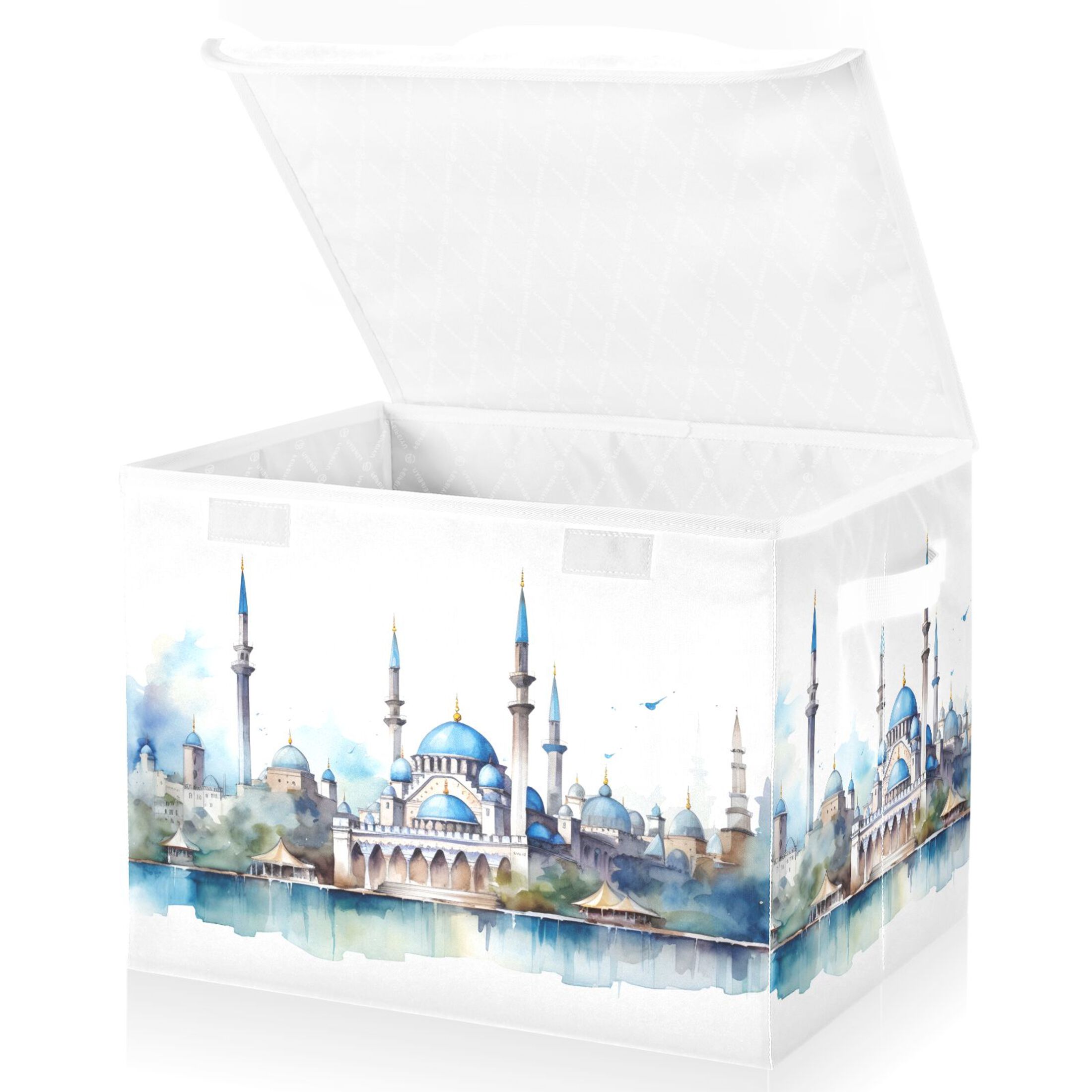 Large Lidded Bin Foldable Storage Baskets Castle Magic Boxes Cubes Lids ...