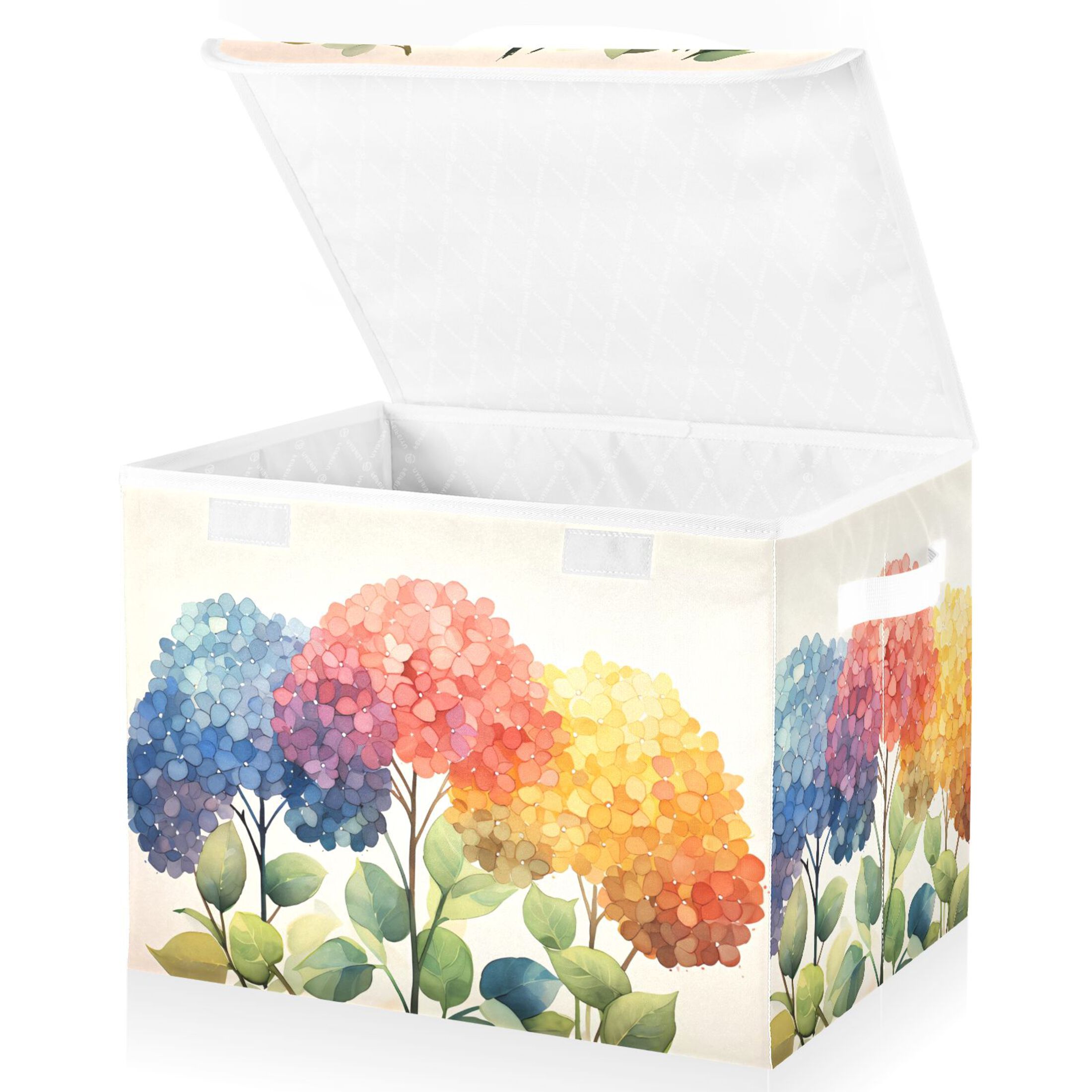 Large Lidded Bin Foldable Storage Baskets Cute Trees Boxes Cubes Lids ...