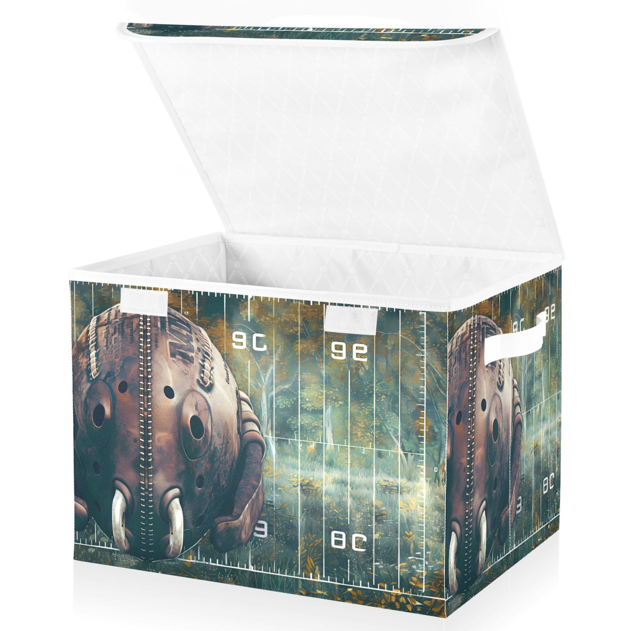 Large Lidded Foldable Storage Baskets Cubes Boxes Lids Bin for Home ...