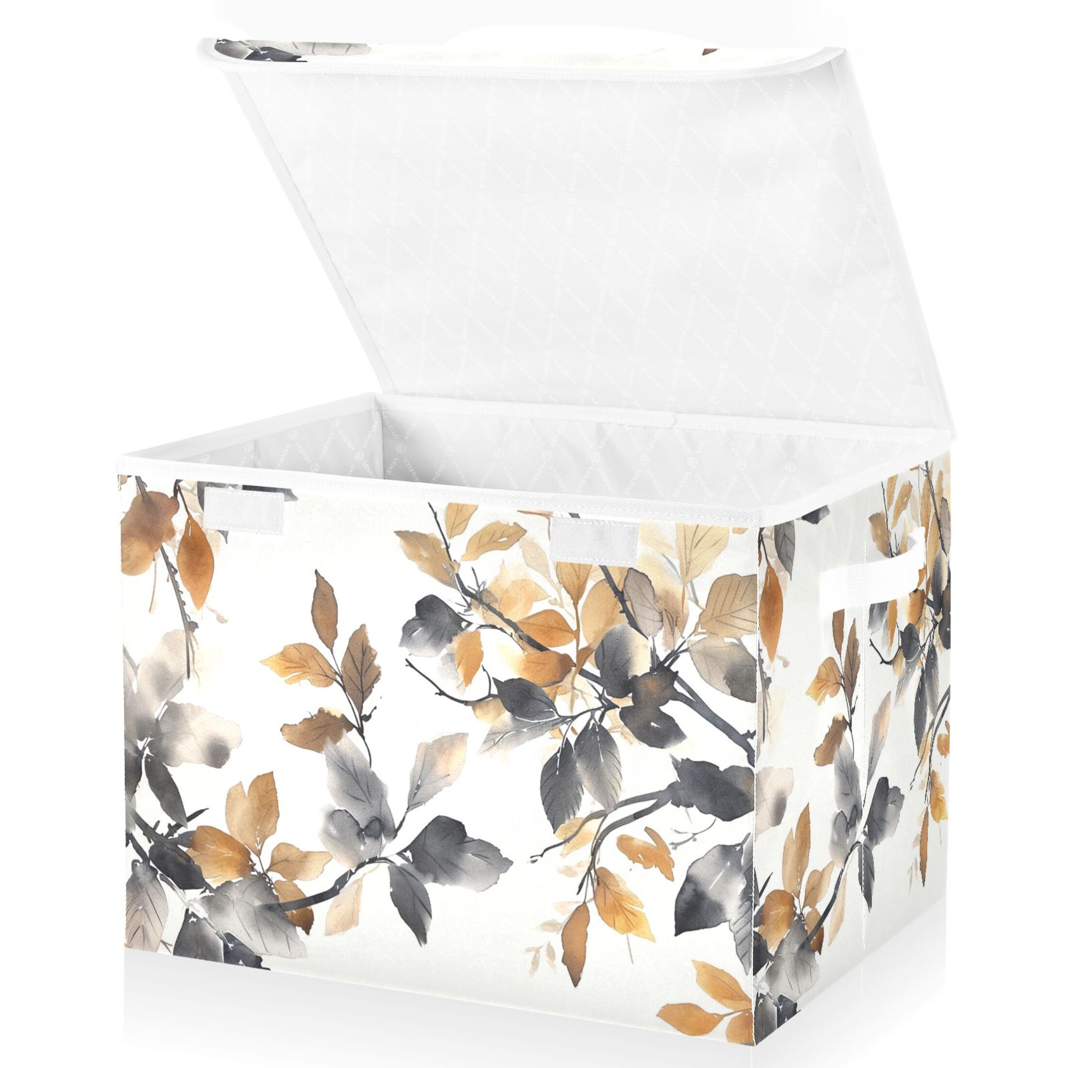 Large Lidded Foldable Storage Baskets Cubes Boxes Lids Bin for Home ...