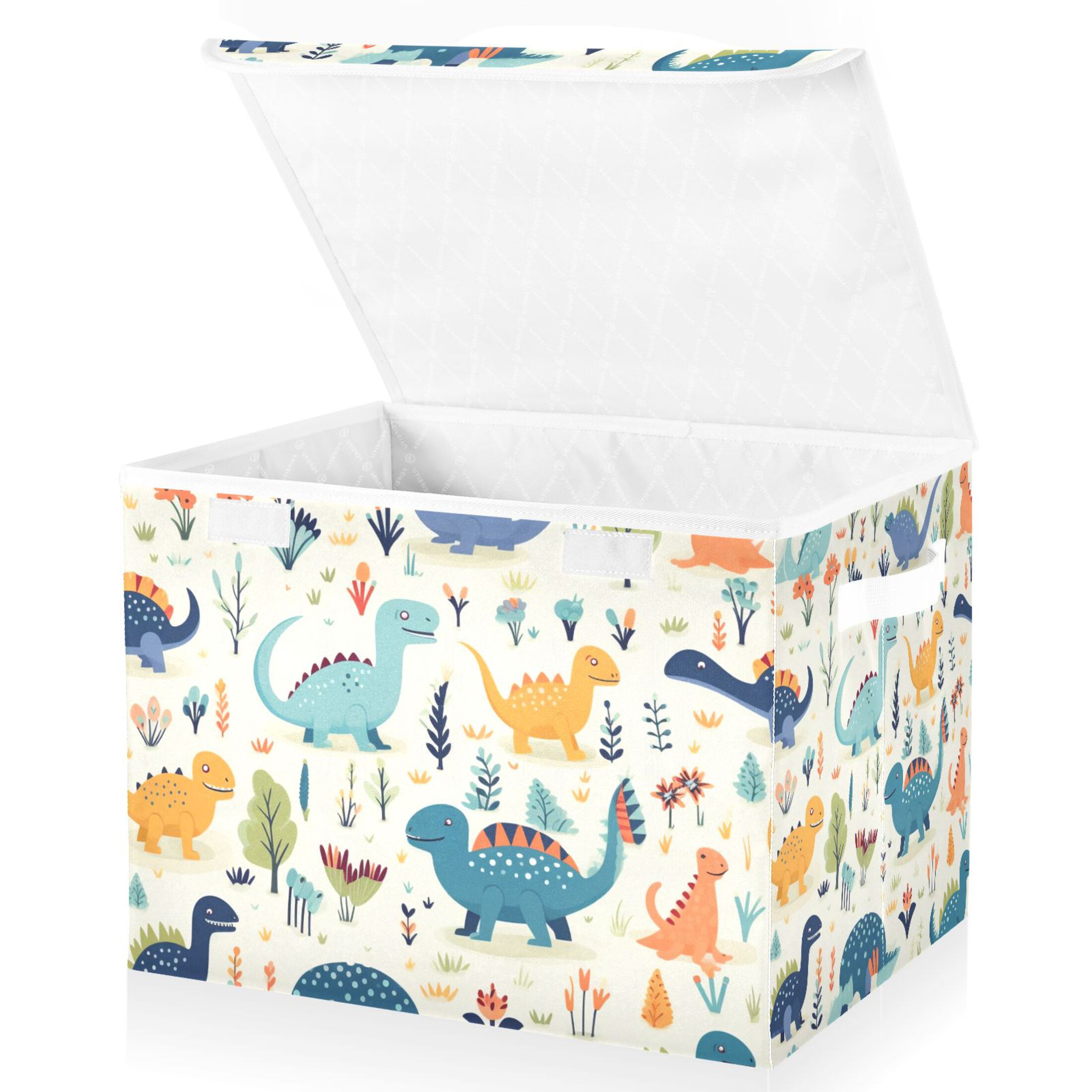 Large Lidded Foldable Storage Baskets Cubes Boxes Lids Bin for Home ...