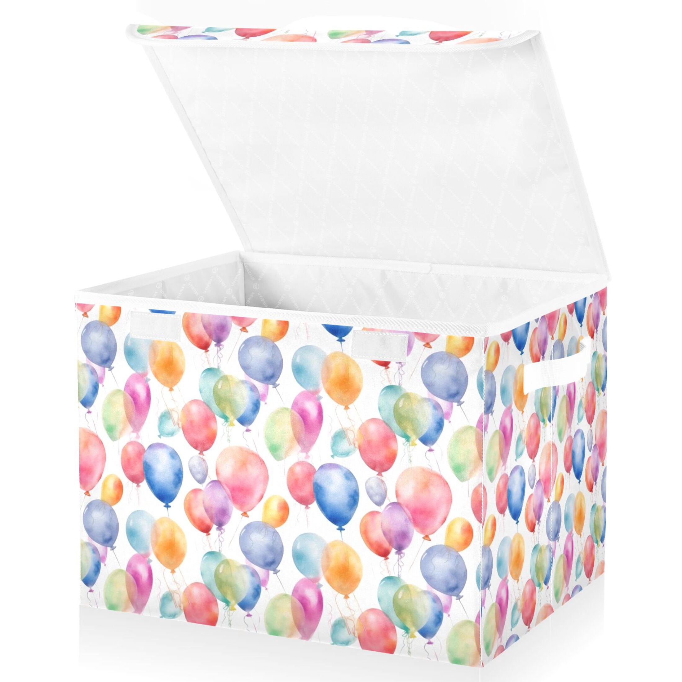 Large Lidded Foldable Storage Baskets Cubes Boxes Lids Bin for Home ...