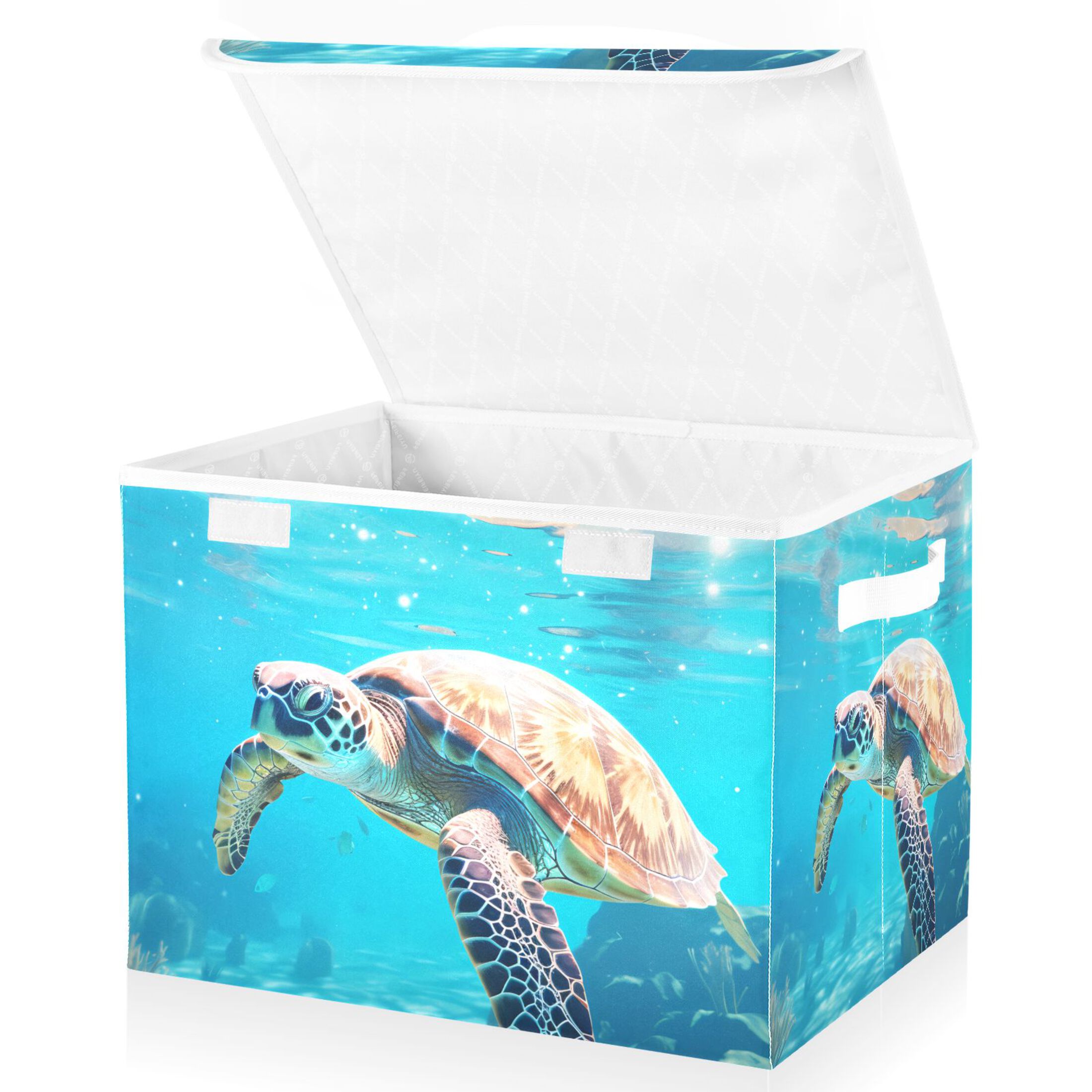 Large Lidded Foldable Storage Baskets Cubes Boxes Lids Bin for Home ...