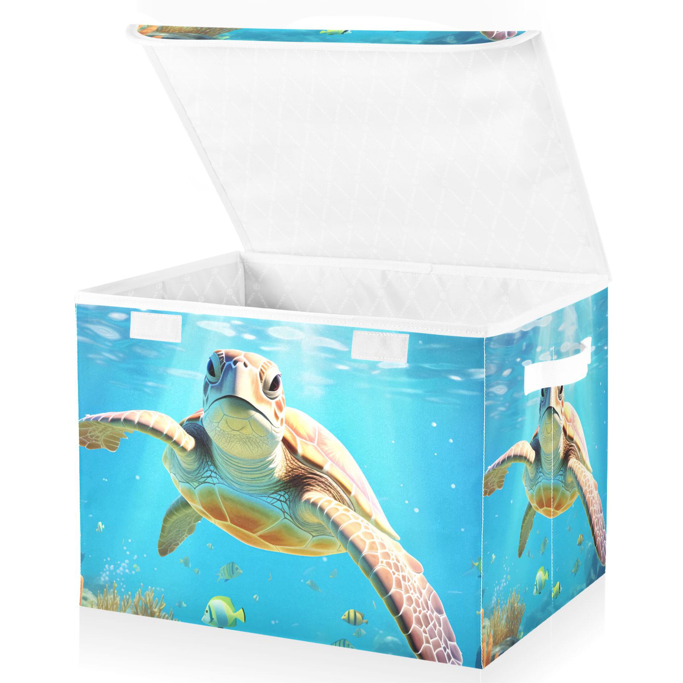 Large Lidded Foldable Storage Baskets Cubes Boxes Lids Bin for Home ...