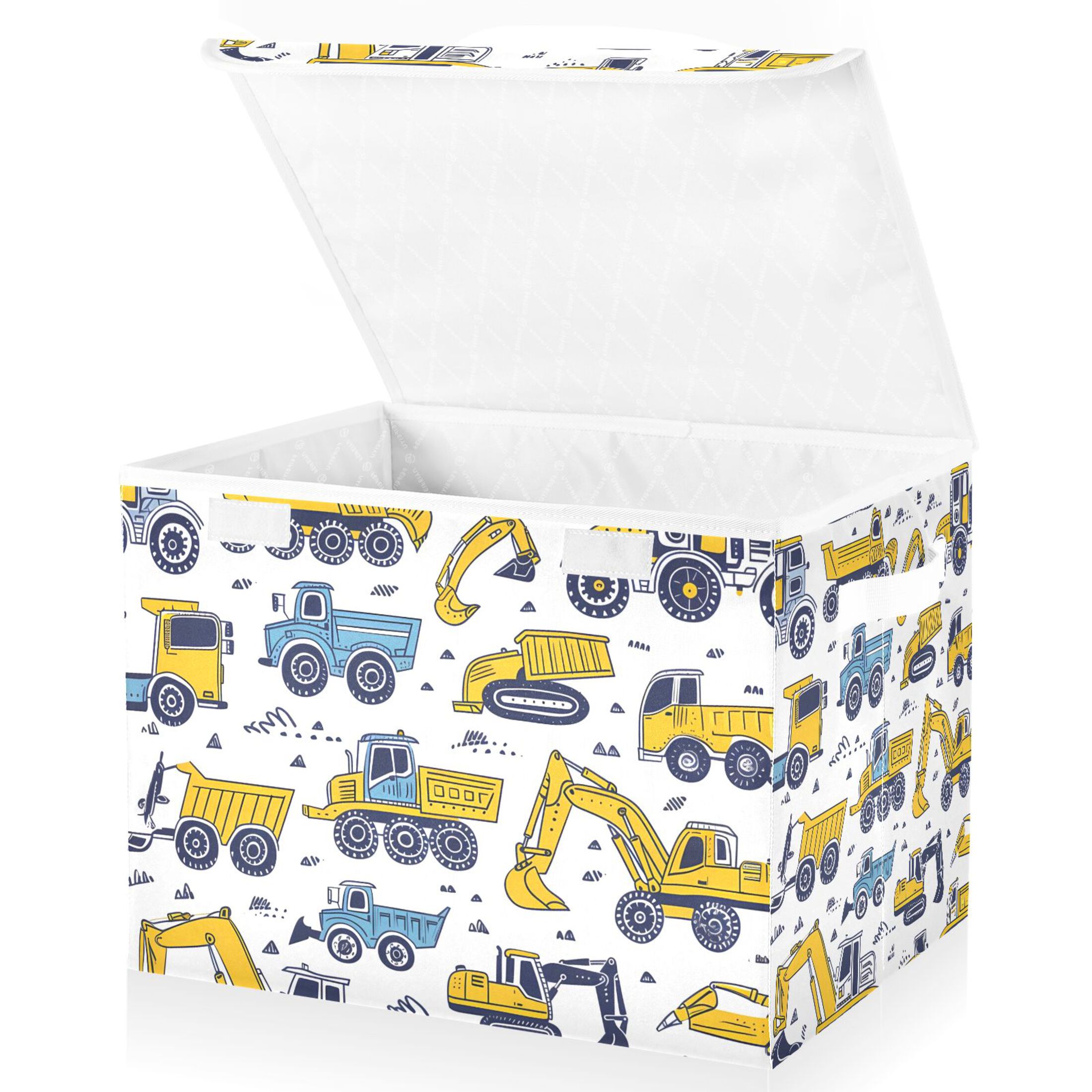 Large Lidded Foldable Storage Baskets Cubes Boxes Lids Bin for Home ...