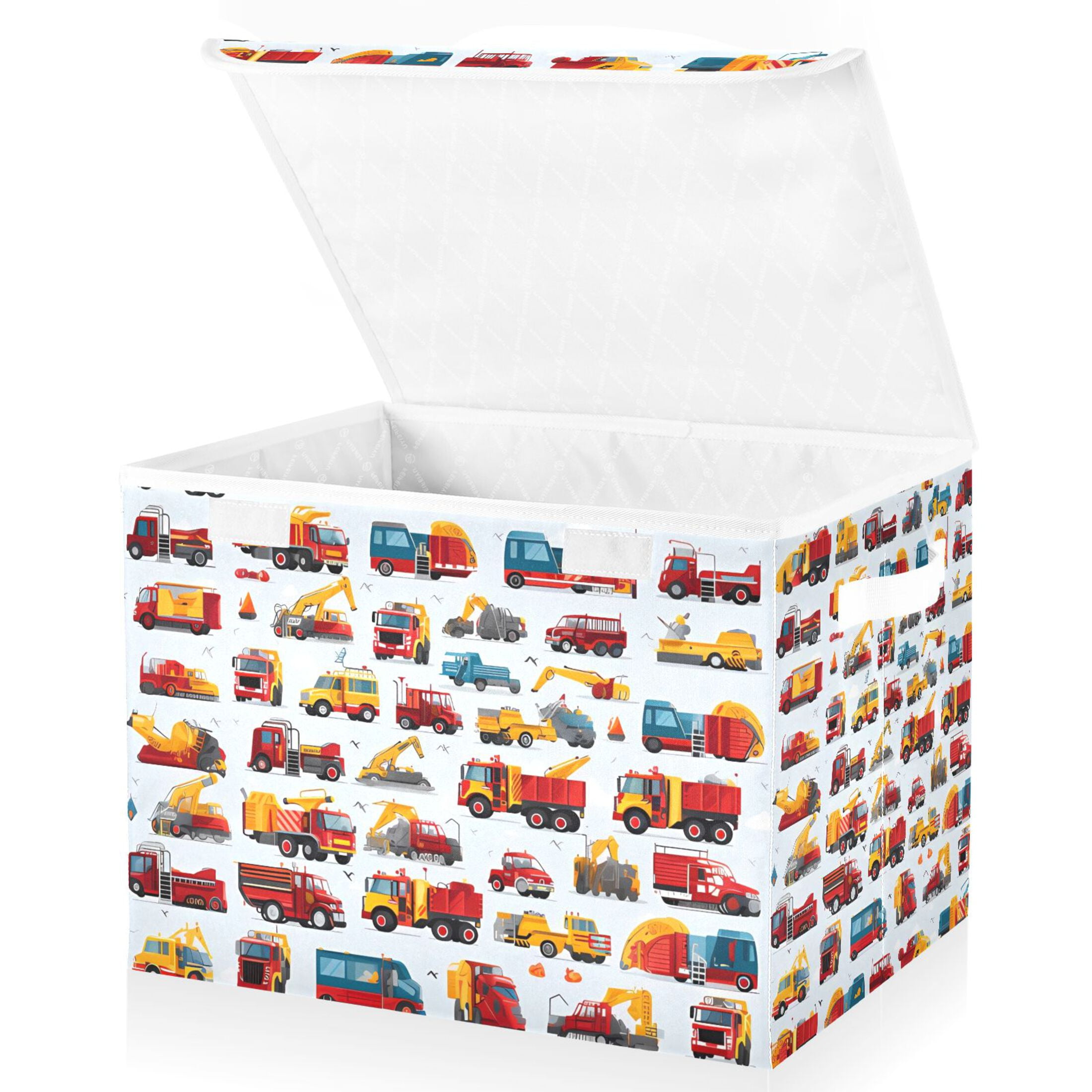 Large Lidded Foldable Storage Baskets Cubes Boxes Lids Bin for Home ...