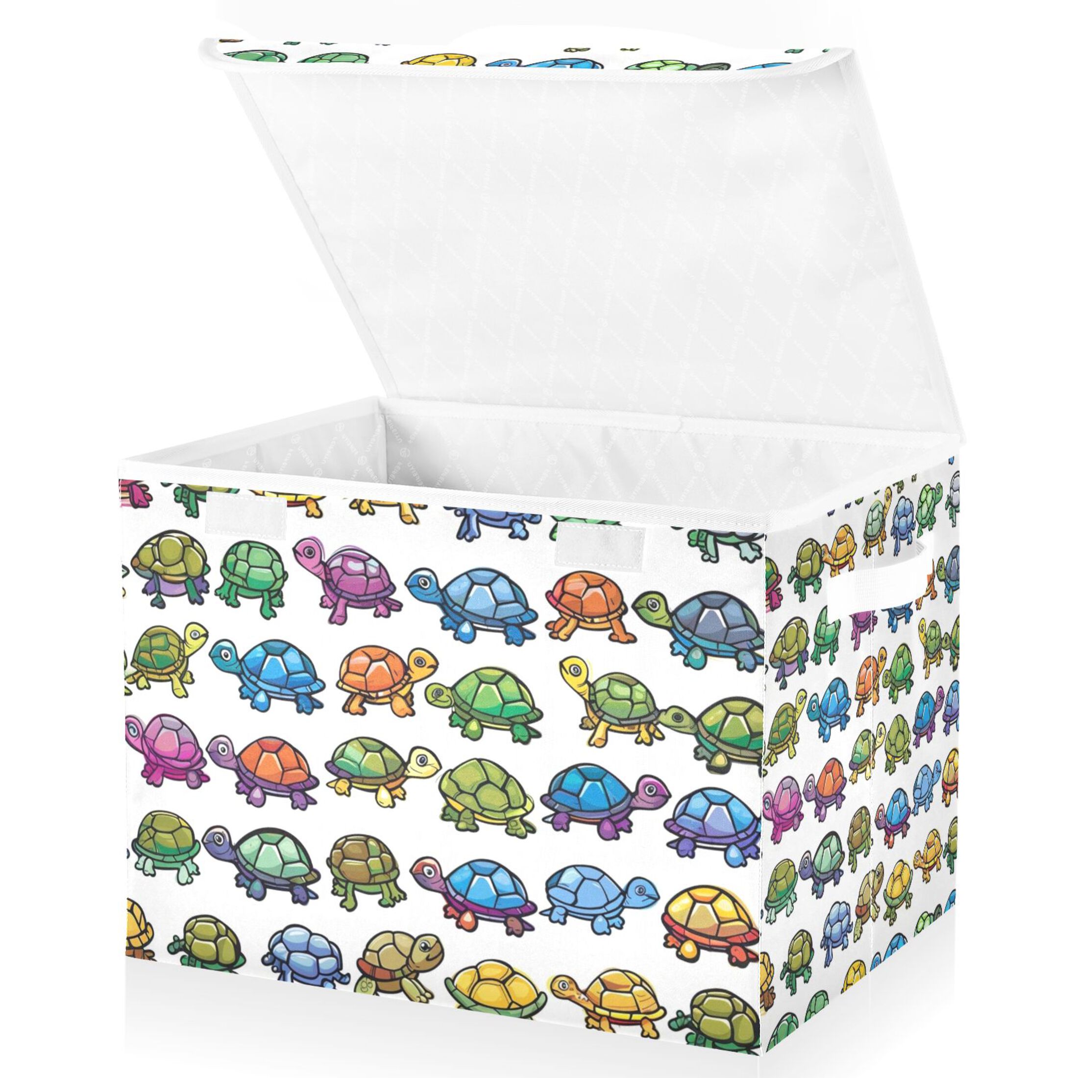 Large Lidded Foldable Storage Baskets Cubes Boxes Lids Bin for Home ...