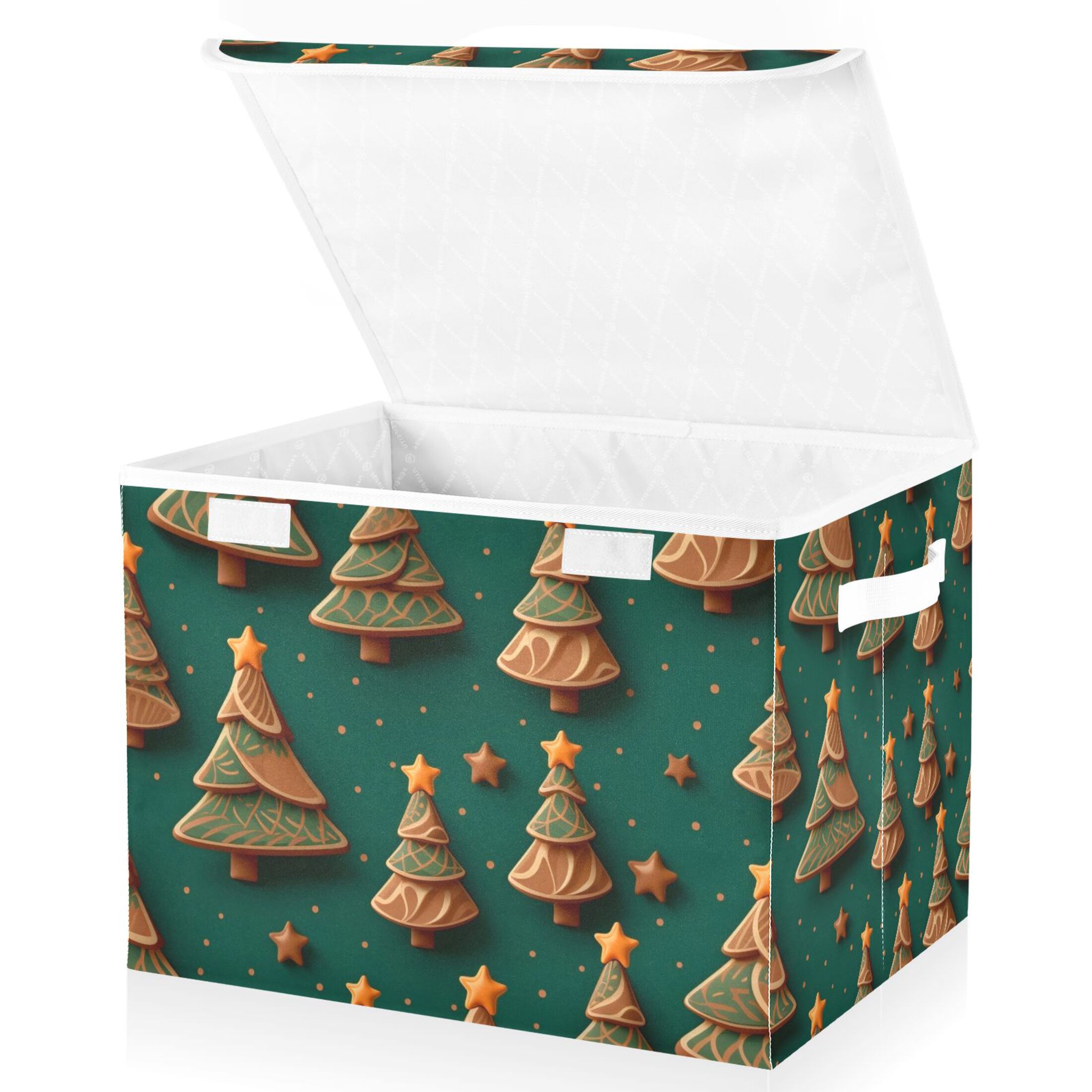 Large Lidded Foldable Storage Baskets Cubes Boxes Lids Bin for Home ...