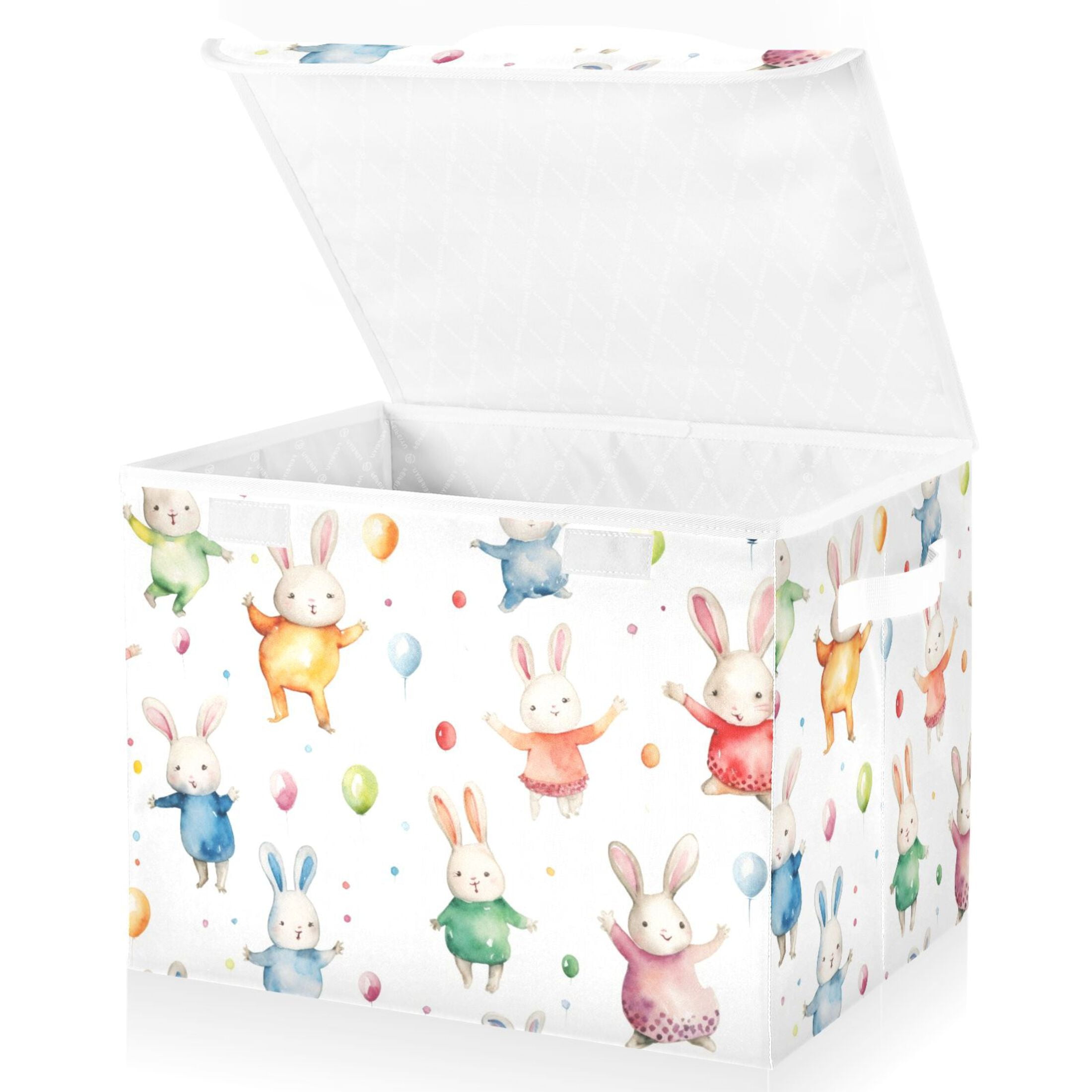 Large Lidded Foldable Storage Baskets Cubes Boxes Lids Bin for Home ...