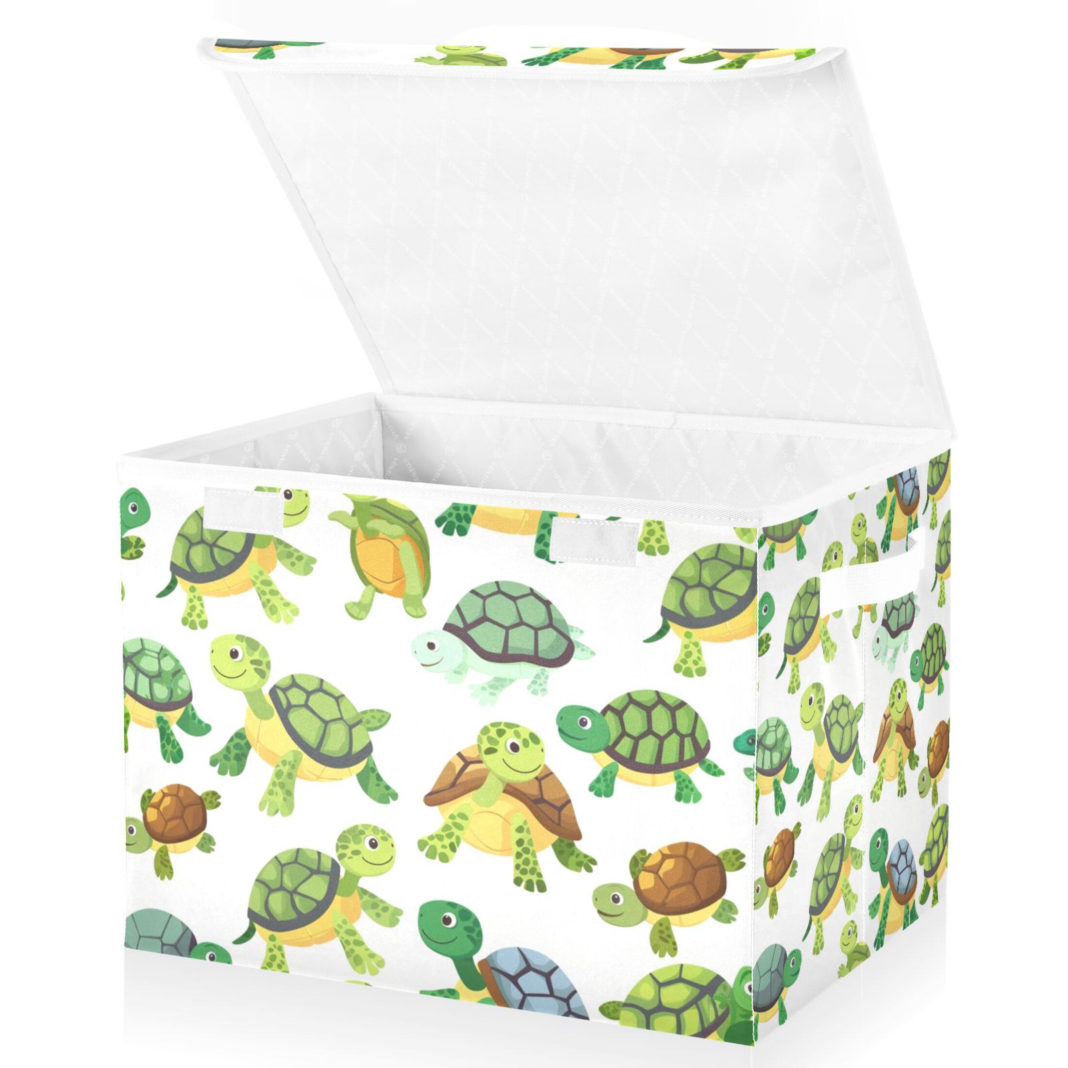 Large Lidded Foldable Storage Baskets Cubes Boxes Lids Bin for Home ...