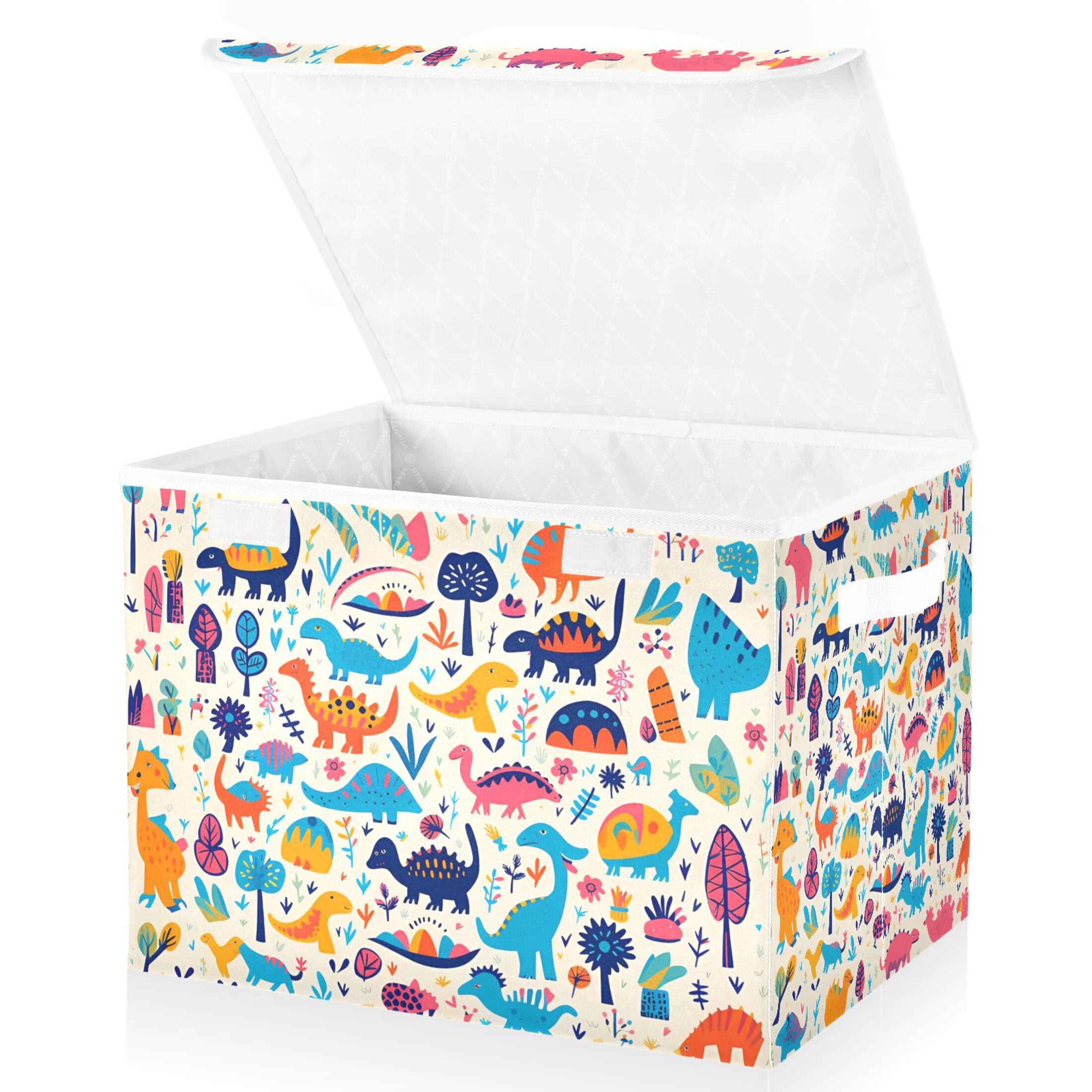 Large Lidded Foldable Storage Baskets Cubes Boxes Lids Bin for Home ...