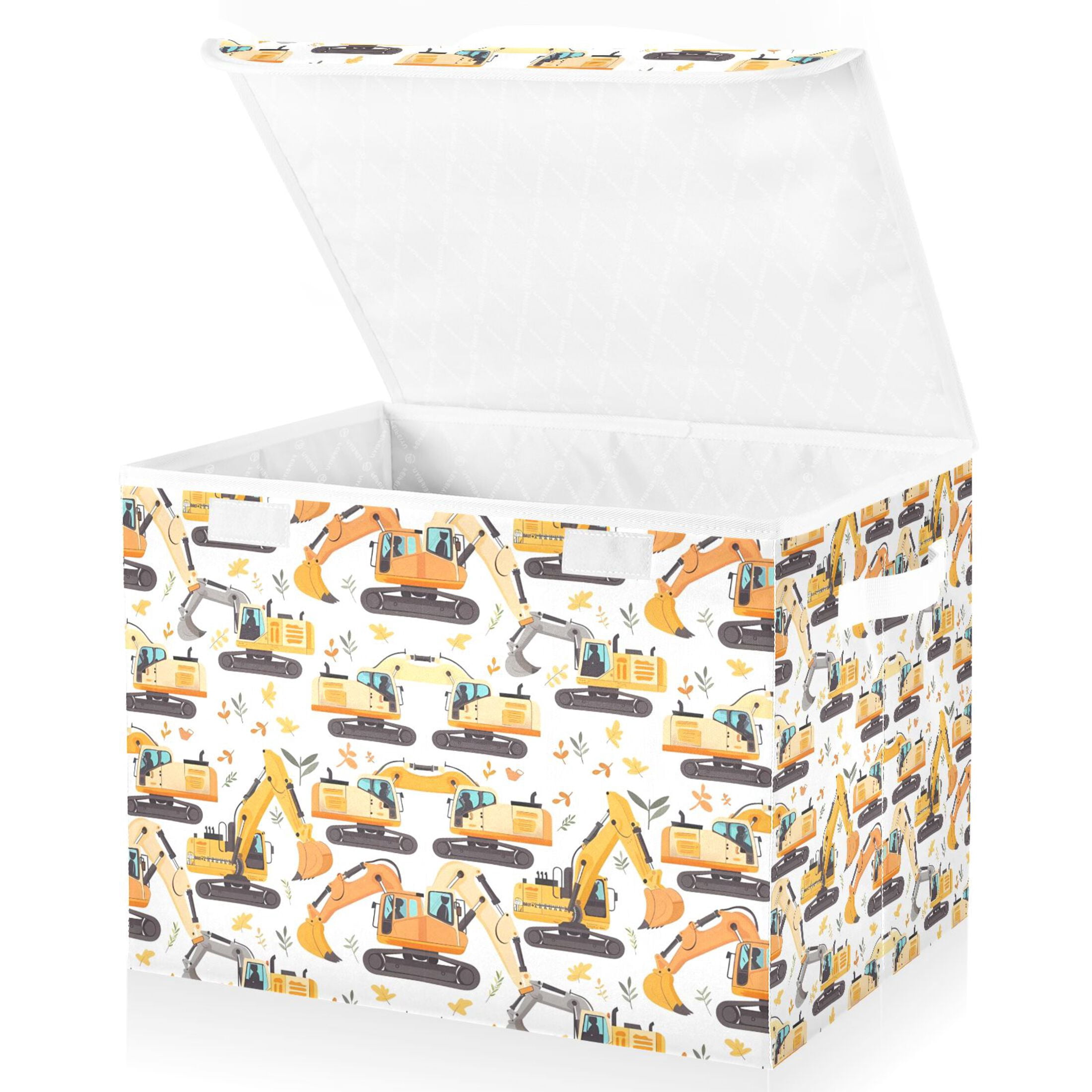 Large Lidded Foldable Storage Baskets Cubes Boxes Lids Bin for Home ...