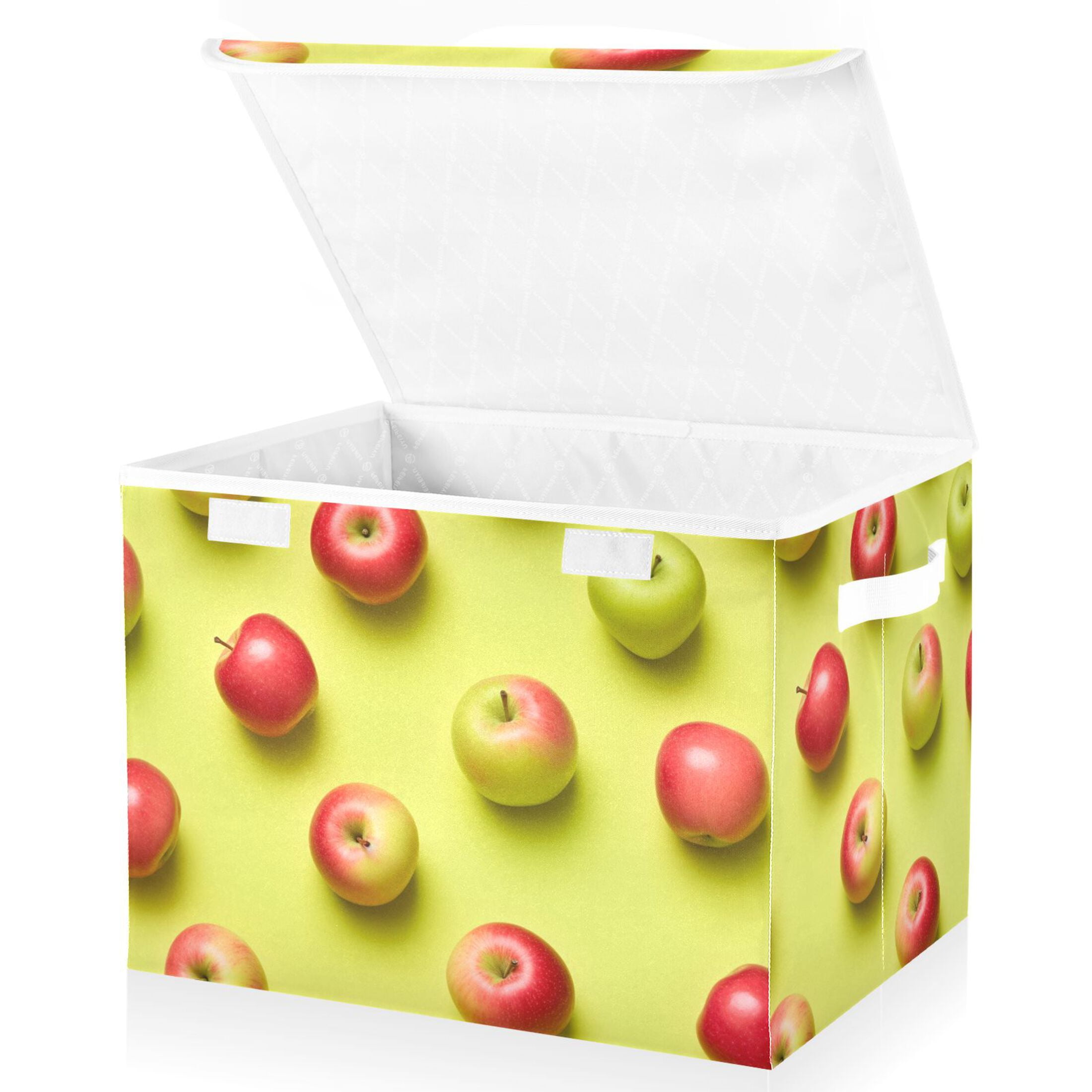 Large Lidded Foldable Storage Baskets Cubes Boxes Lids Bin for Home ...