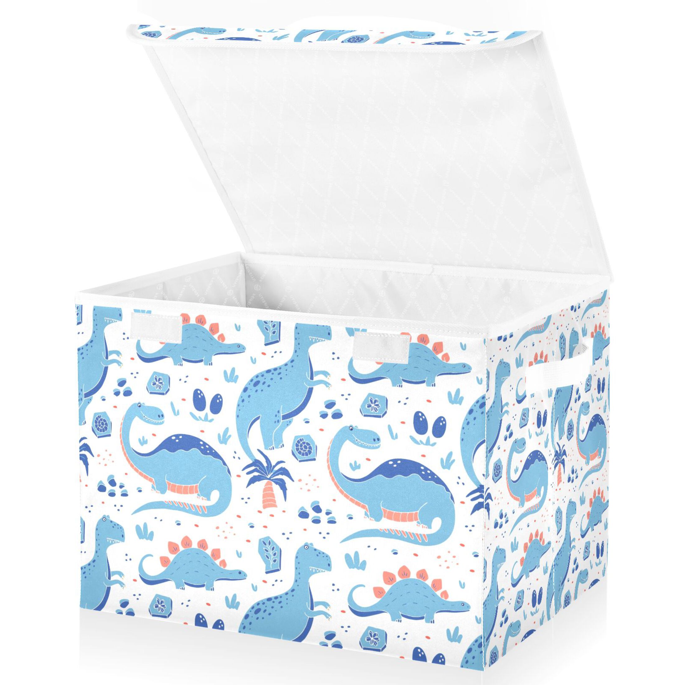 Large Lidded Foldable Storage Baskets Cubes Boxes Lids Bin for Home ...