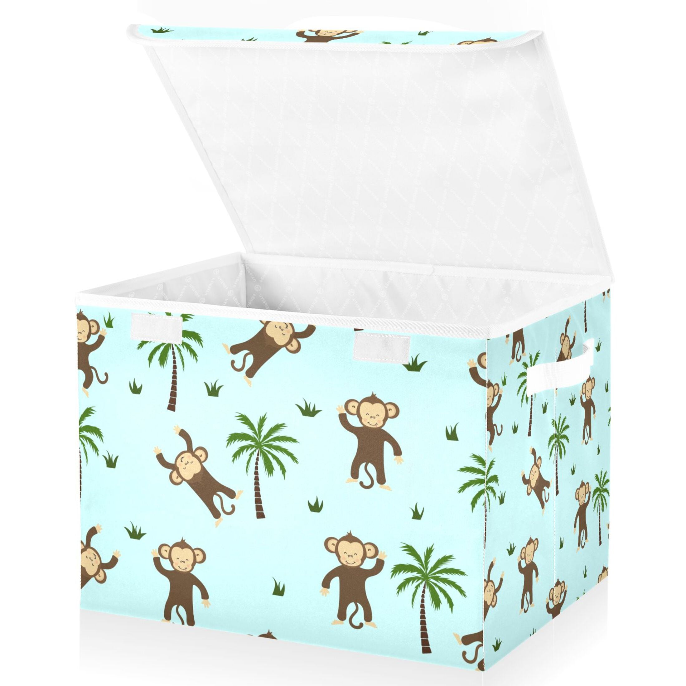 Large Lidded Foldable Storage Baskets Cubes Boxes Lids Bin for Home ...