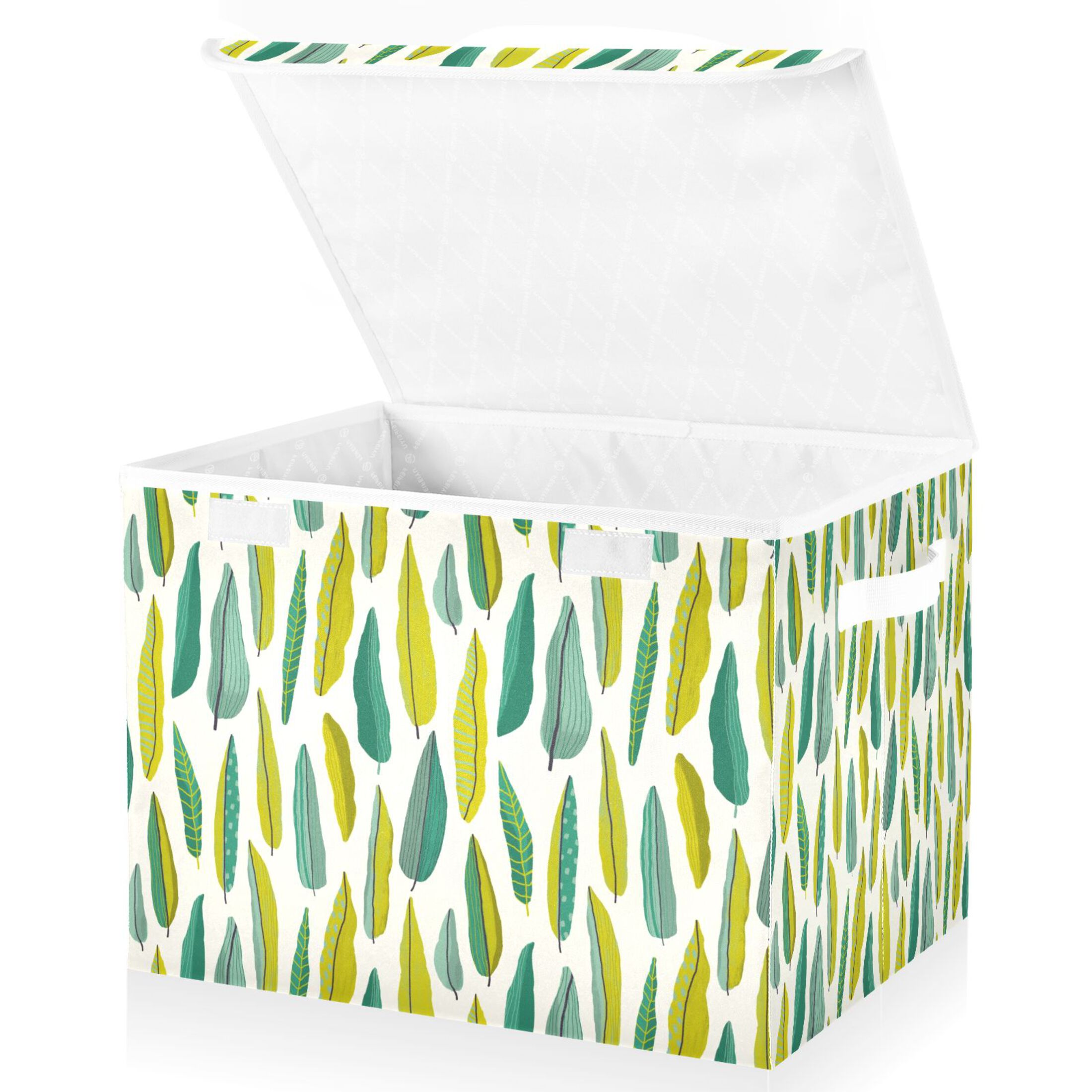 Large Lidded Foldable Storage Baskets Cubes Boxes Lids Bin for Home ...