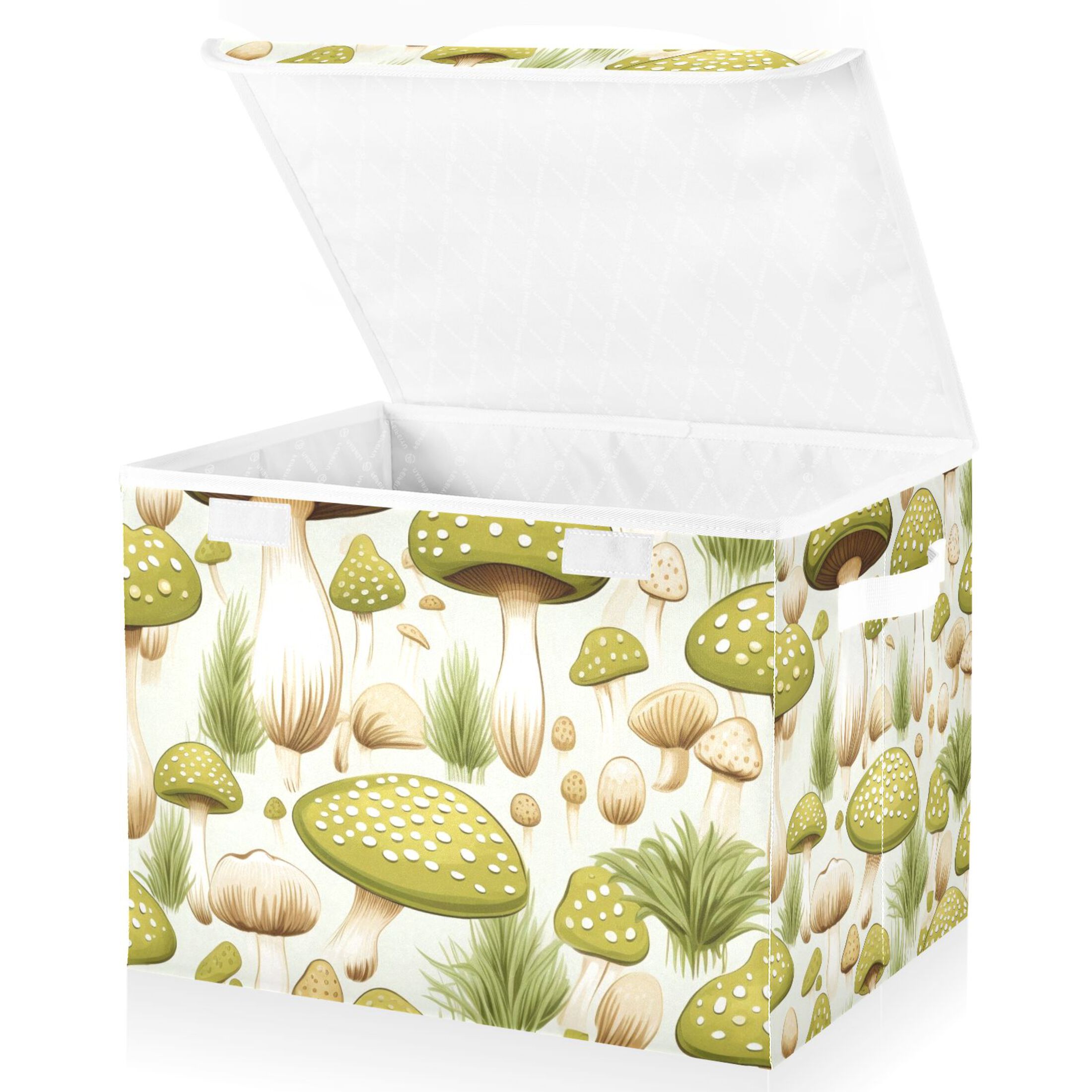 Large Lidded Foldable Storage Baskets Cubes Boxes Lids Bin for Home ...