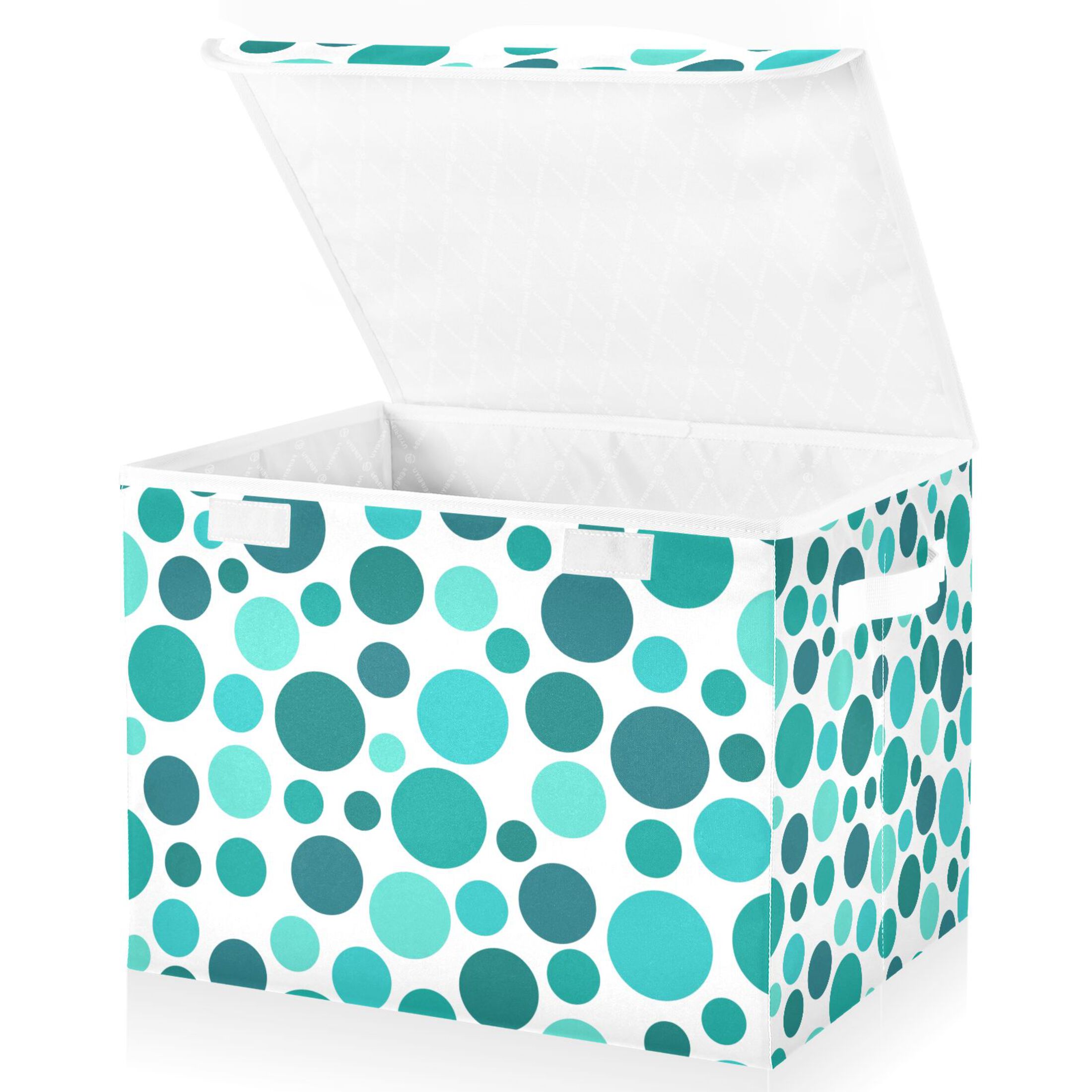 Large Lidded Foldable Storage Baskets Cubes Boxes Lids Bin for Home ...