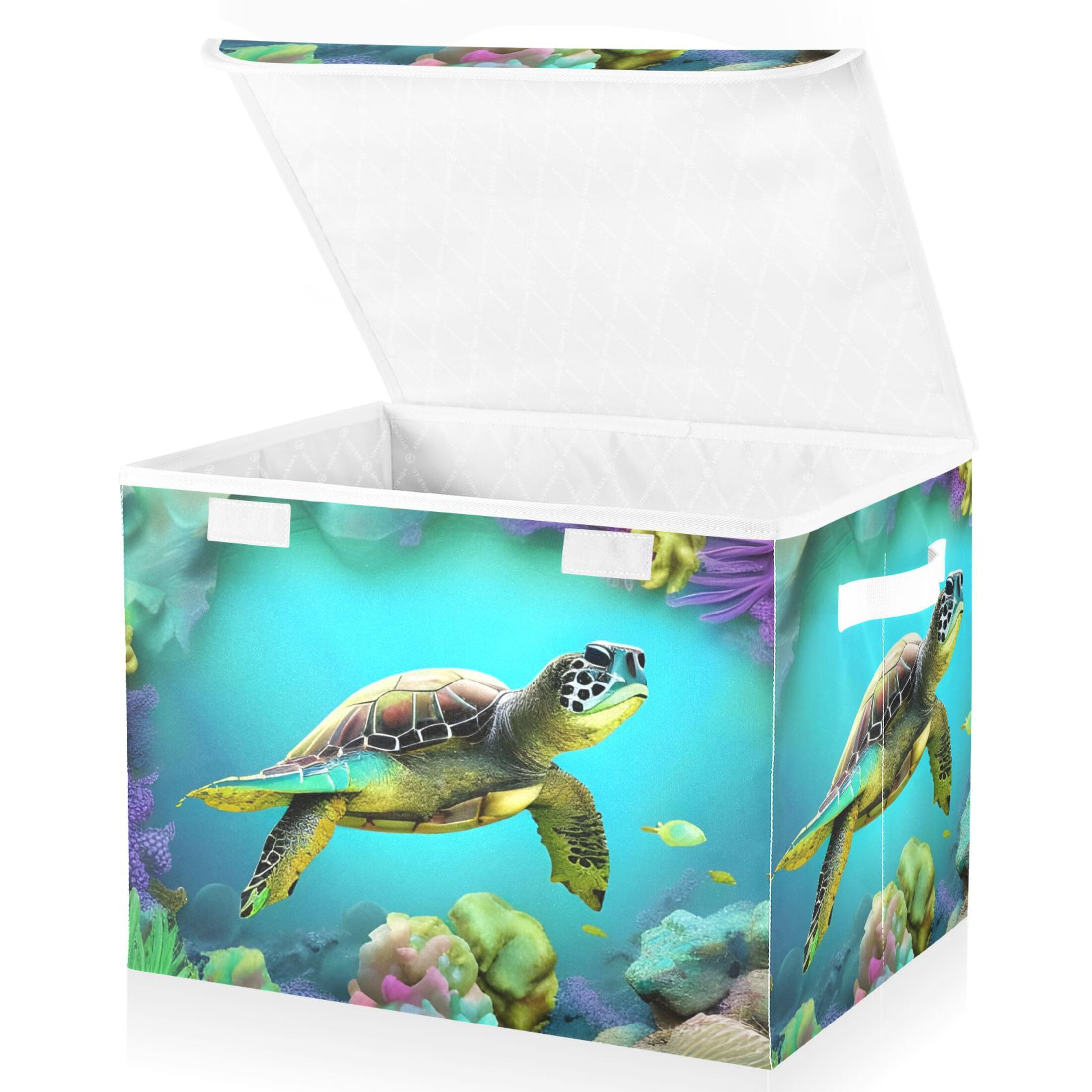 Large Lidded Foldable Storage Baskets Cubes Boxes Lids Bin for Home ...