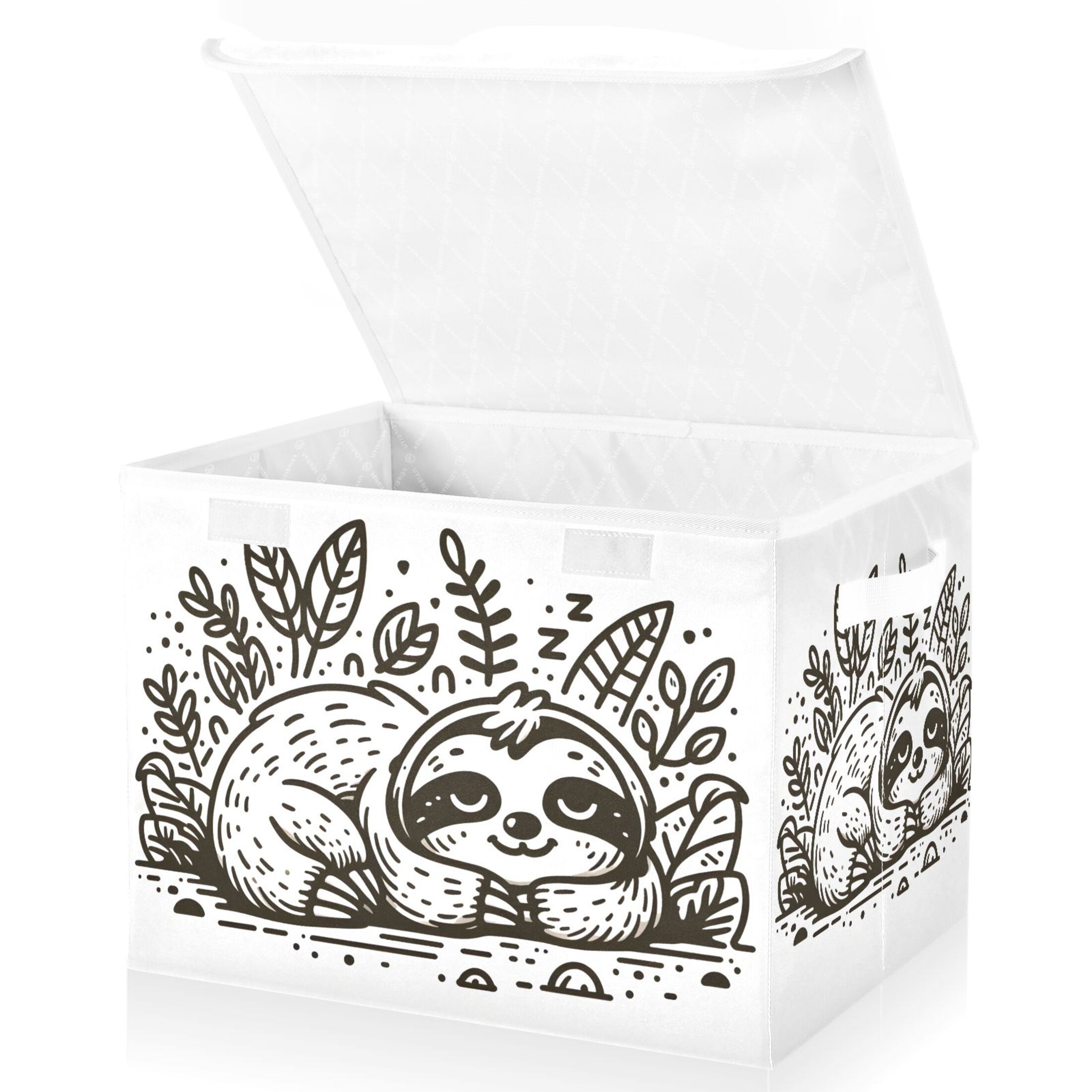 Large Lidded Foldable Storage Baskets Cubes Boxes Lids Bin for Home ...