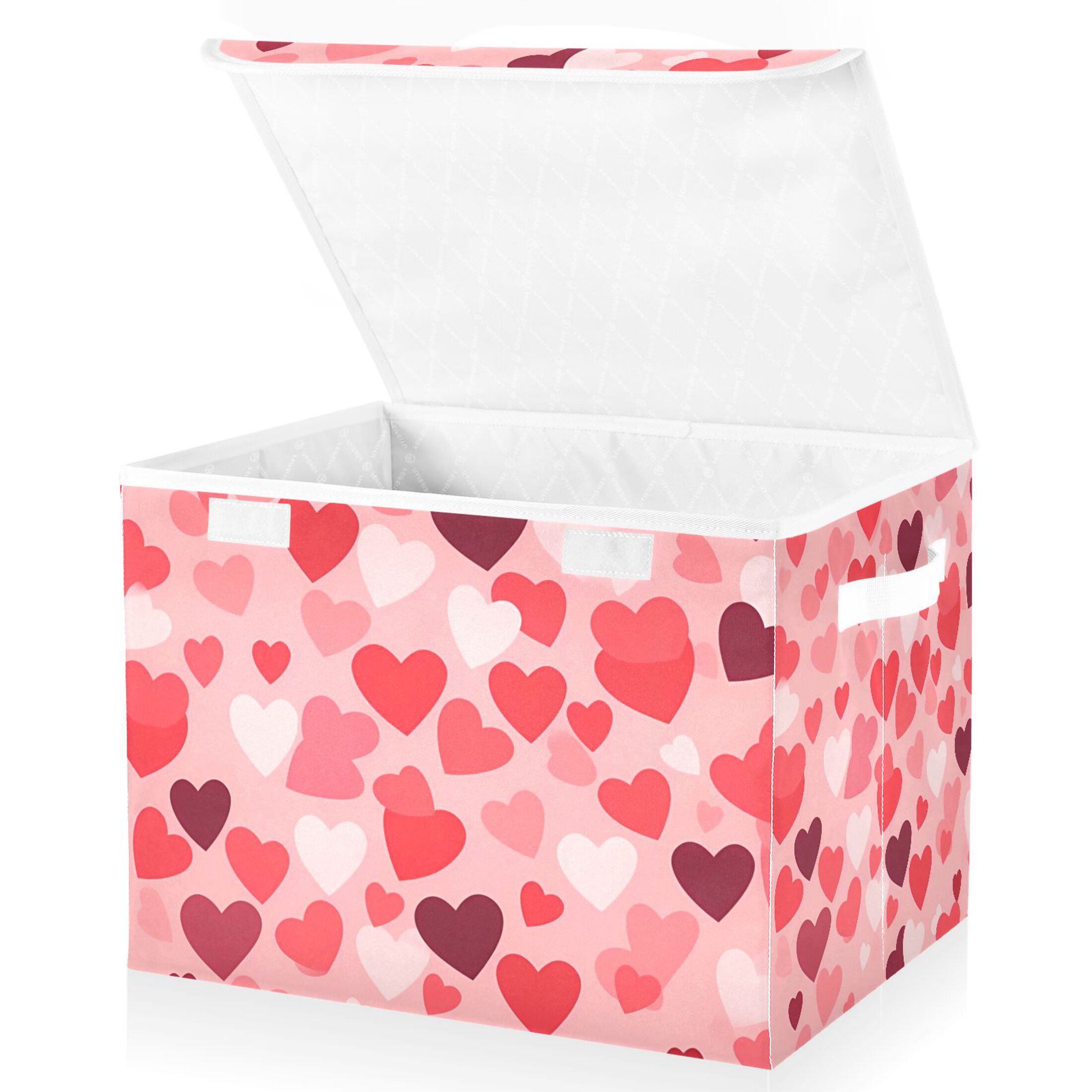 Large Lidded Foldable Storage Baskets Cubes Boxes Lids Bin for Home ...